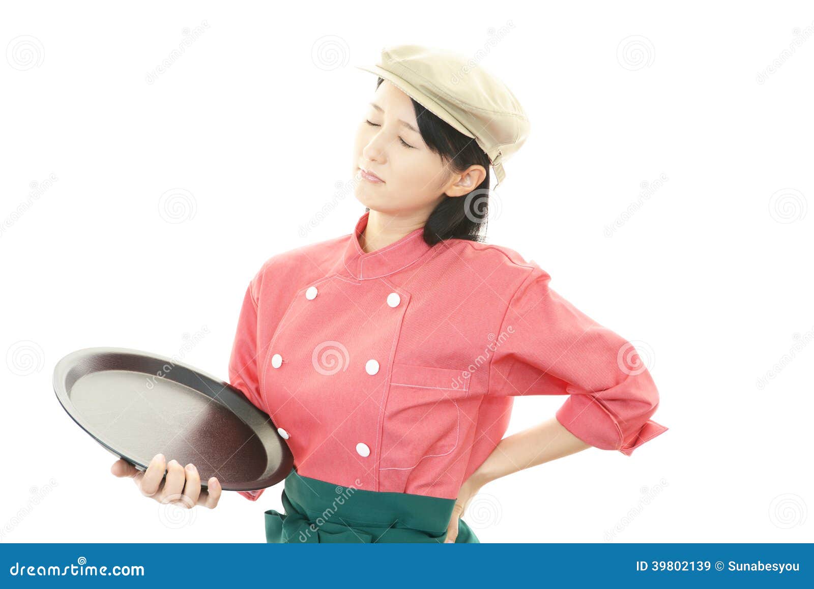 Stressed waitress stock image. Image of cute, lady, depressed - 39802139