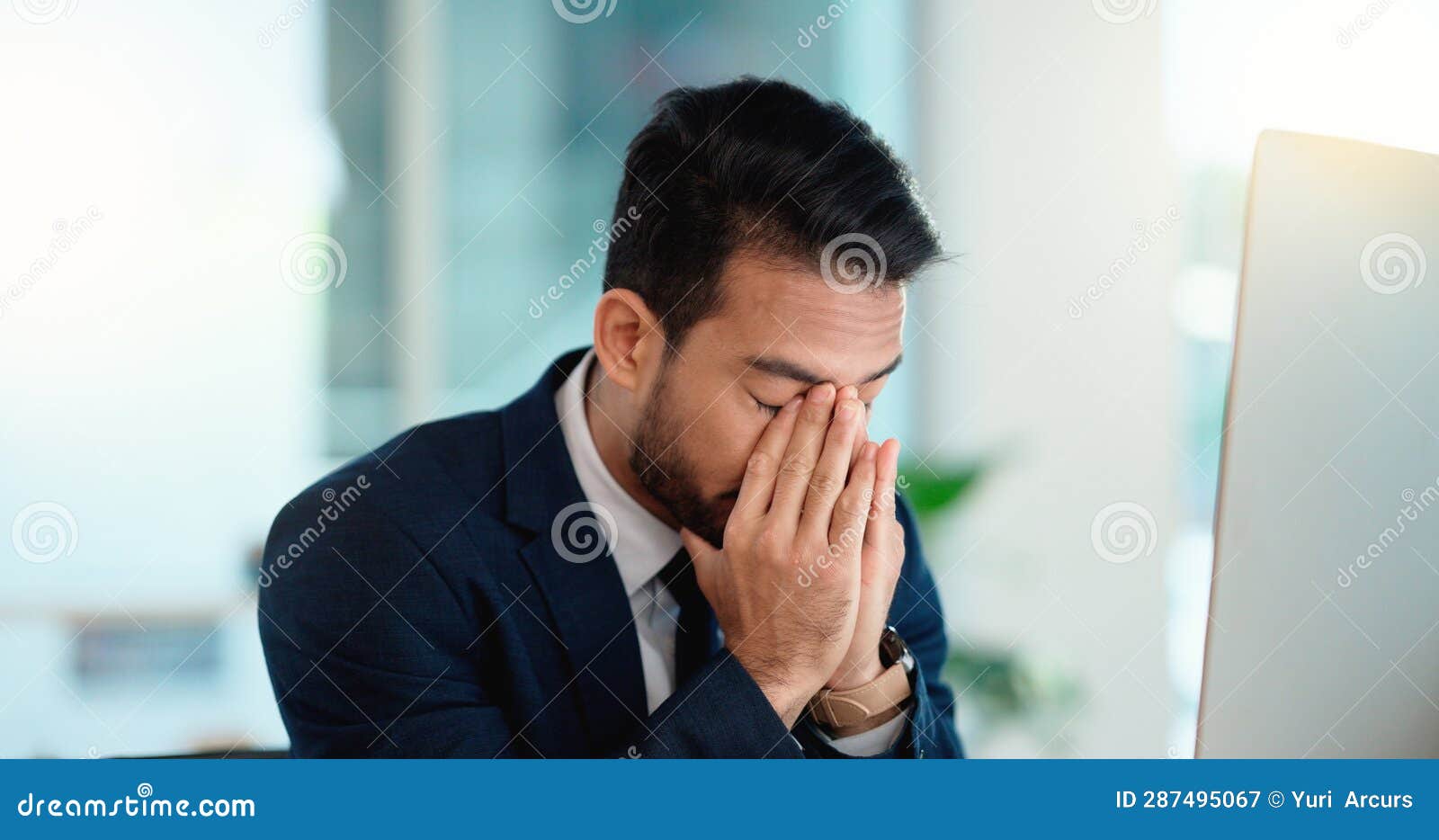 Stressed Web Developer Suffering with Mental Block while Trying To Code ...