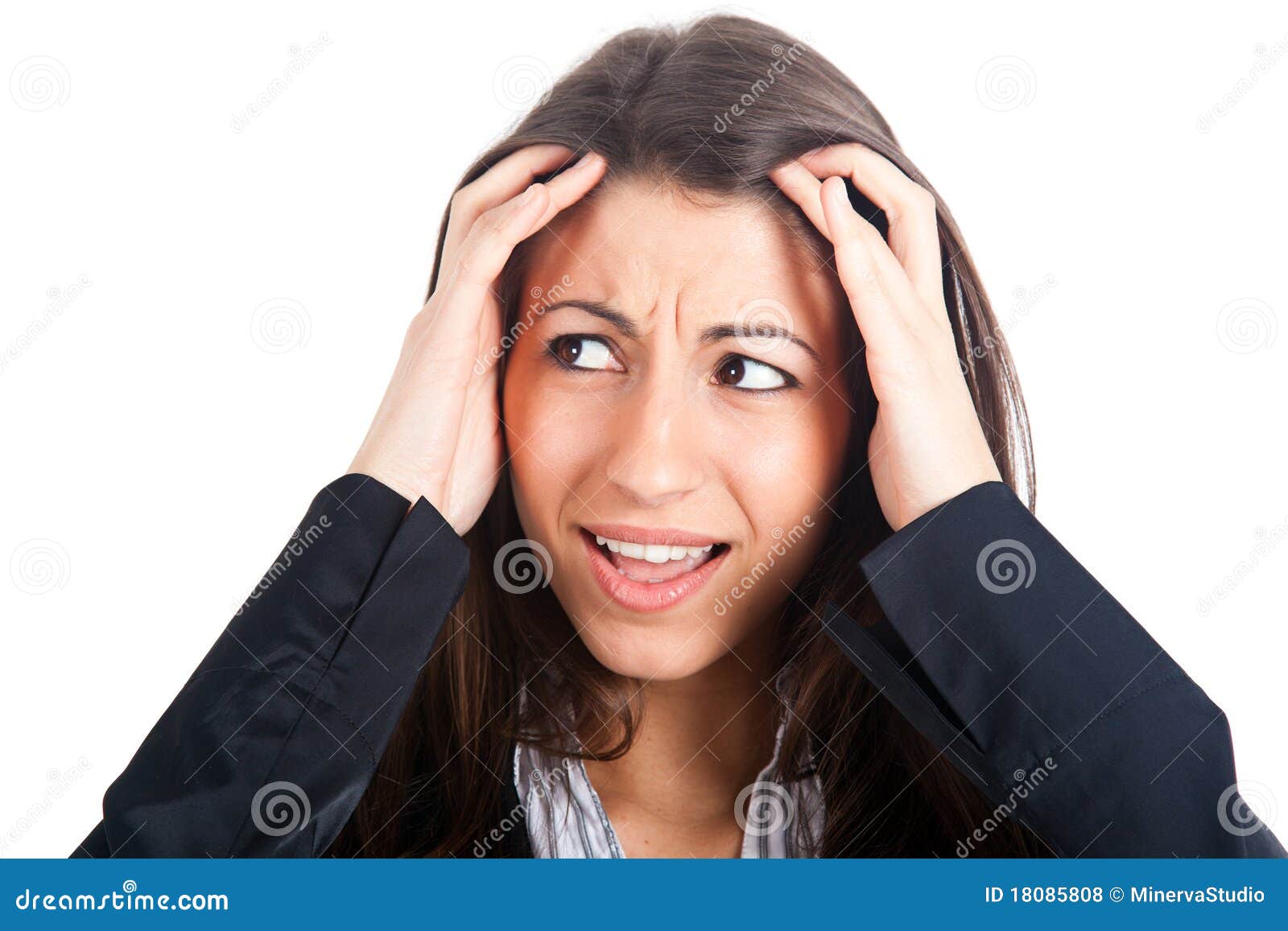 Stressed woman stock photo. Image of human, depression - 18085808
