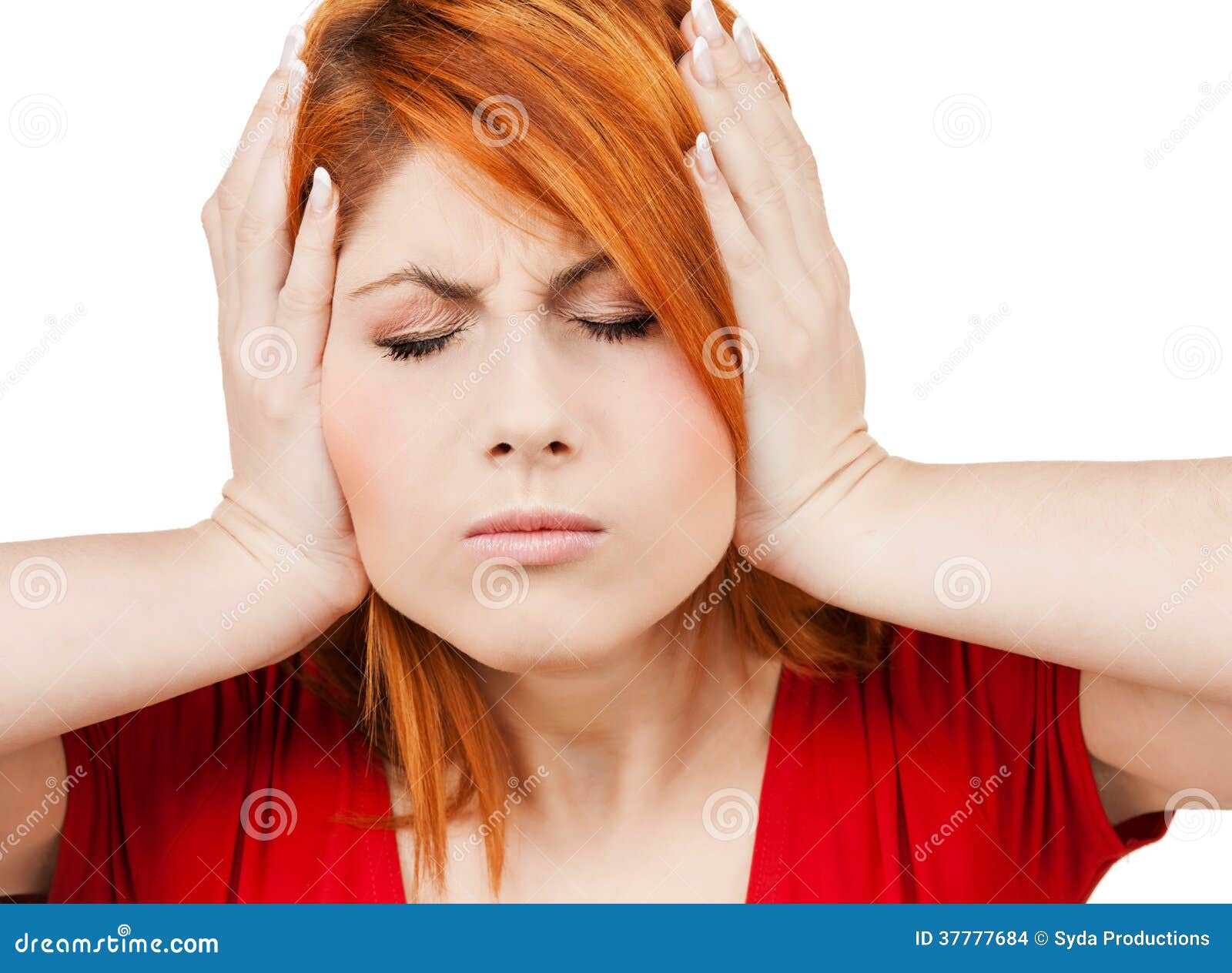Stressed woman stock photo. Image of fail, bored, displeased - 37777684