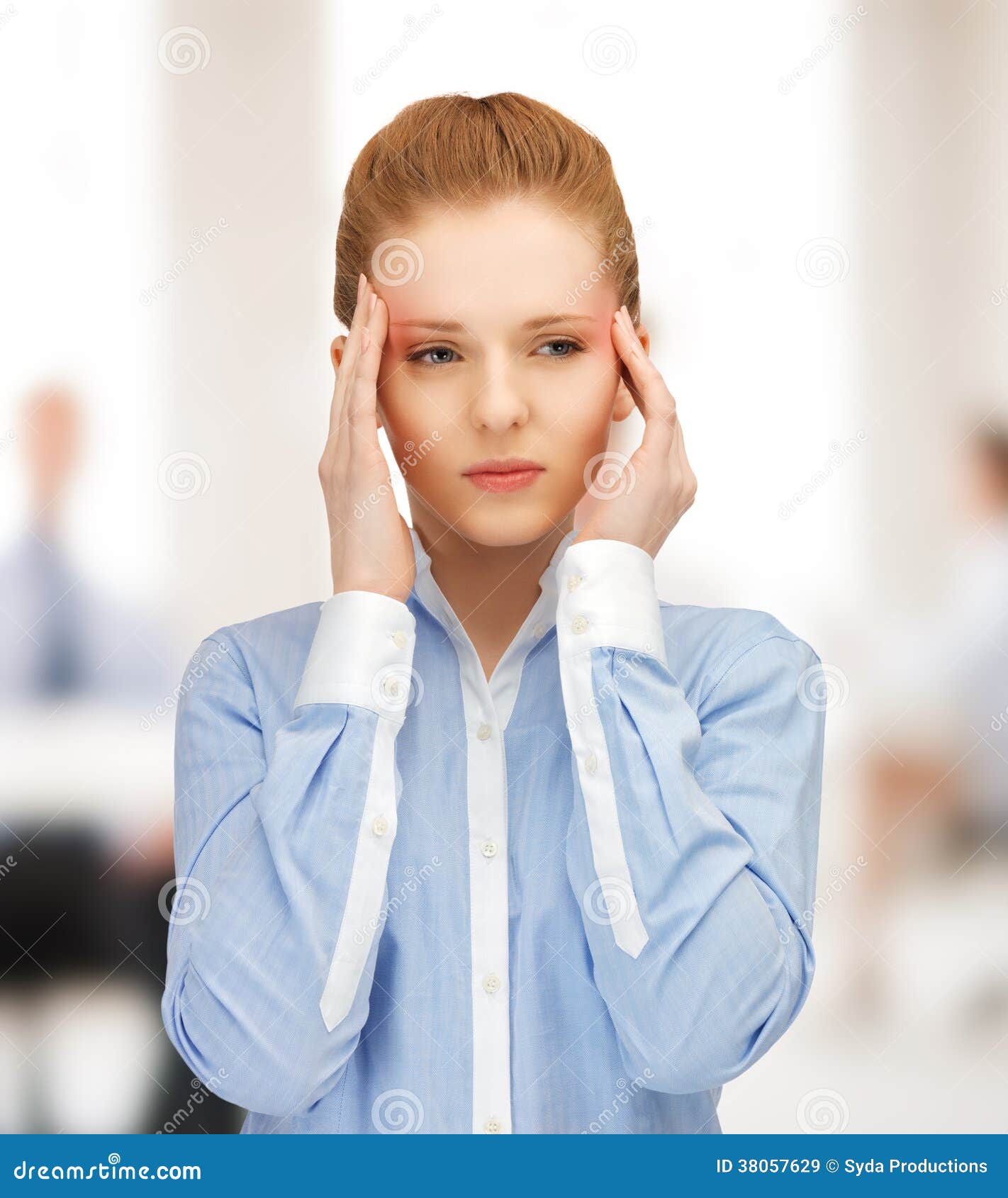 Stressed woman stock image. Image of misery, migraine - 38057629