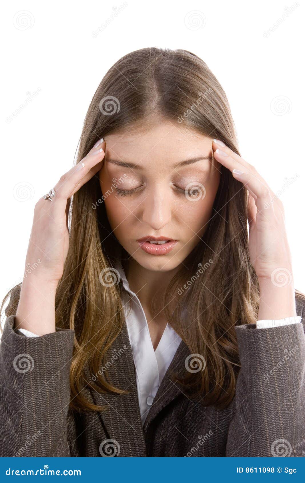 Stressed woman stock photo. Image of isolated, european - 8611098