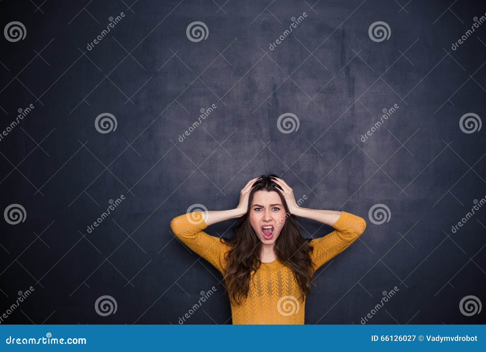 Stressed woman screaming stock image. Image of people - 66126027