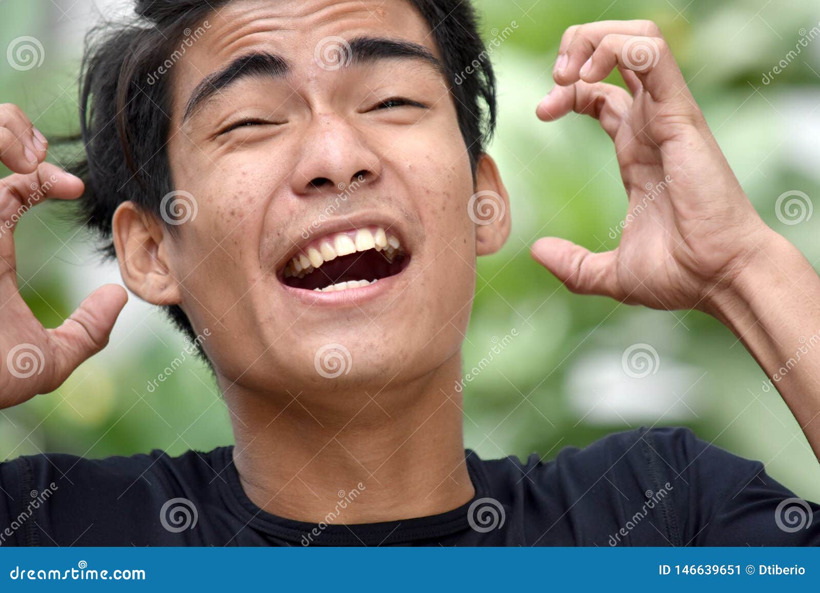 Stressed Young Asian Male stock image. Image of male - 146639651
