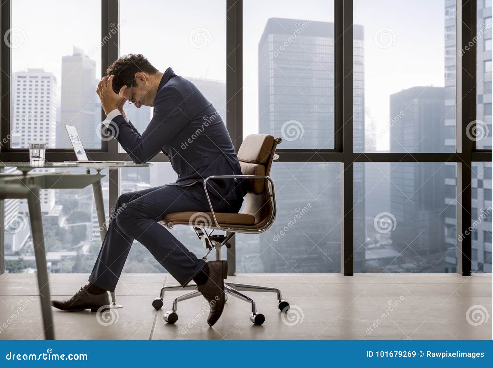 Stressed Young Business Man Overworking Stock Image - Image of pressure ...