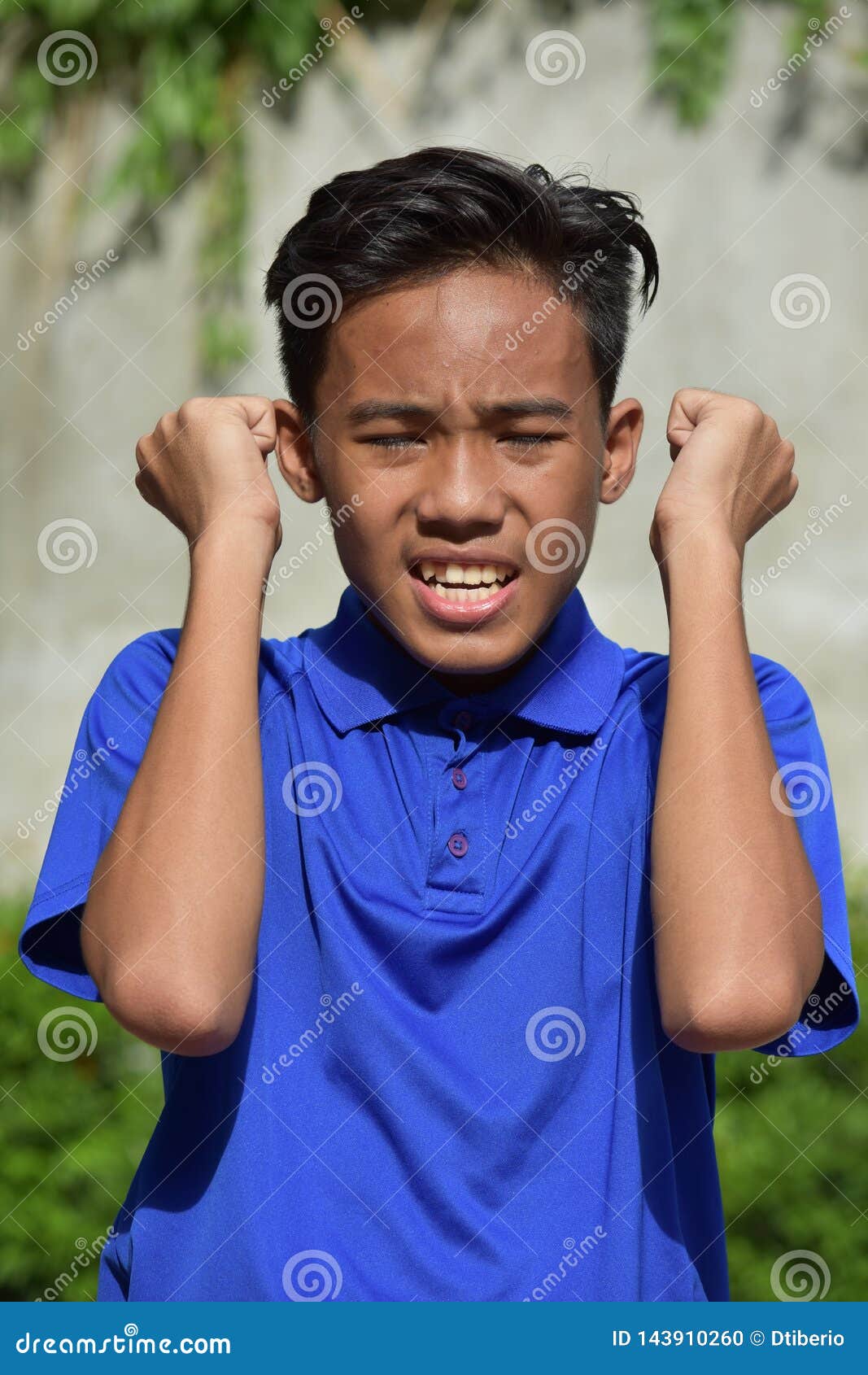 Stressed Young Filipino Boy Youth Stock Photo - Image of asian, worry ...
