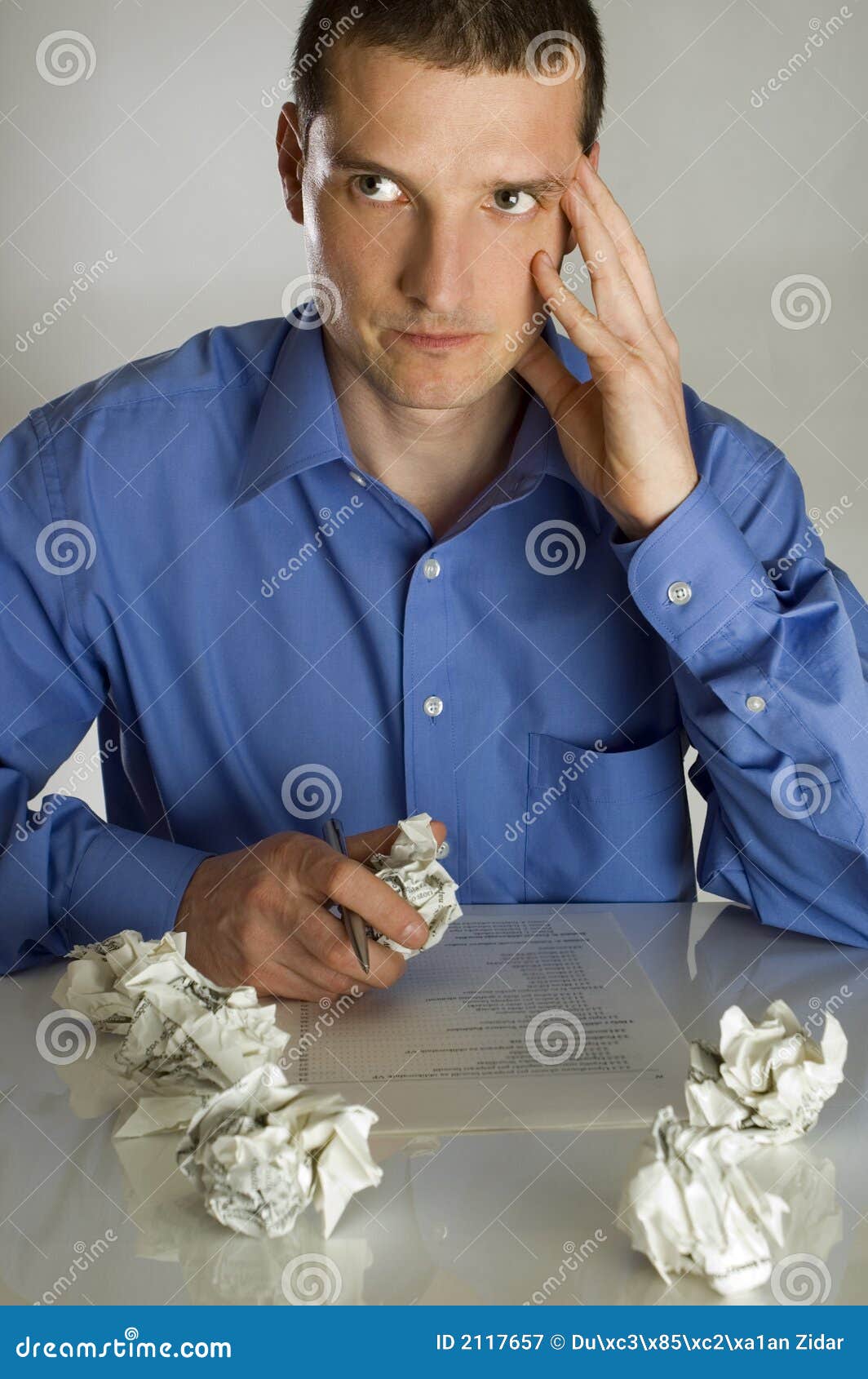 Stressed young man stock image. Image of smile, sale, adult - 2117657