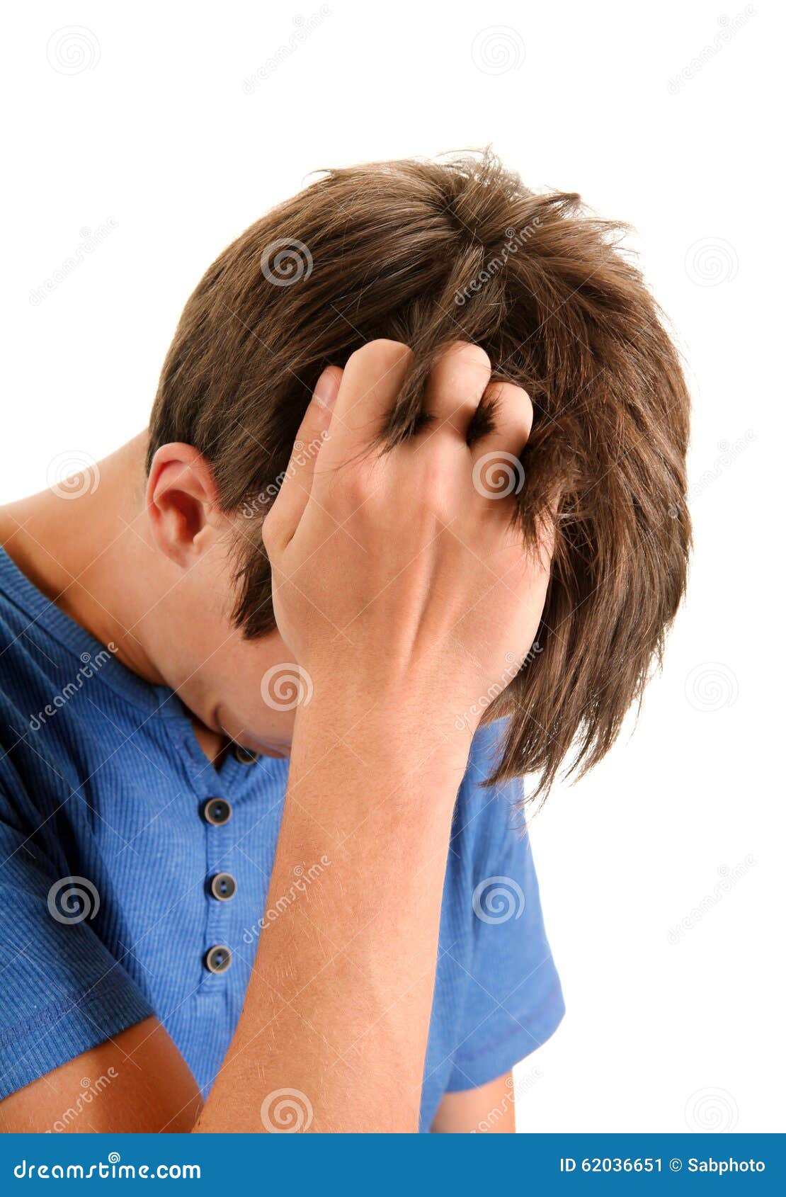 Stressed Young Man stock image. Image of head, depression - 62036651