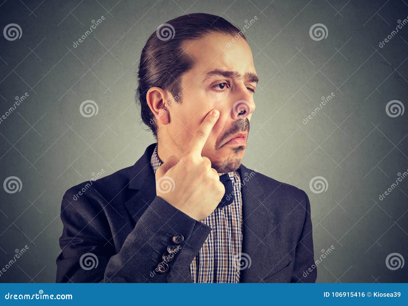 Stressed Young Man Looking Sleepy Stock Photo - Image of depressed ...