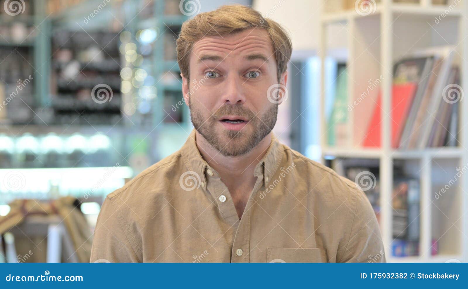 Stressed Young Man Reacting To Problem Stock Photo - Image of ...