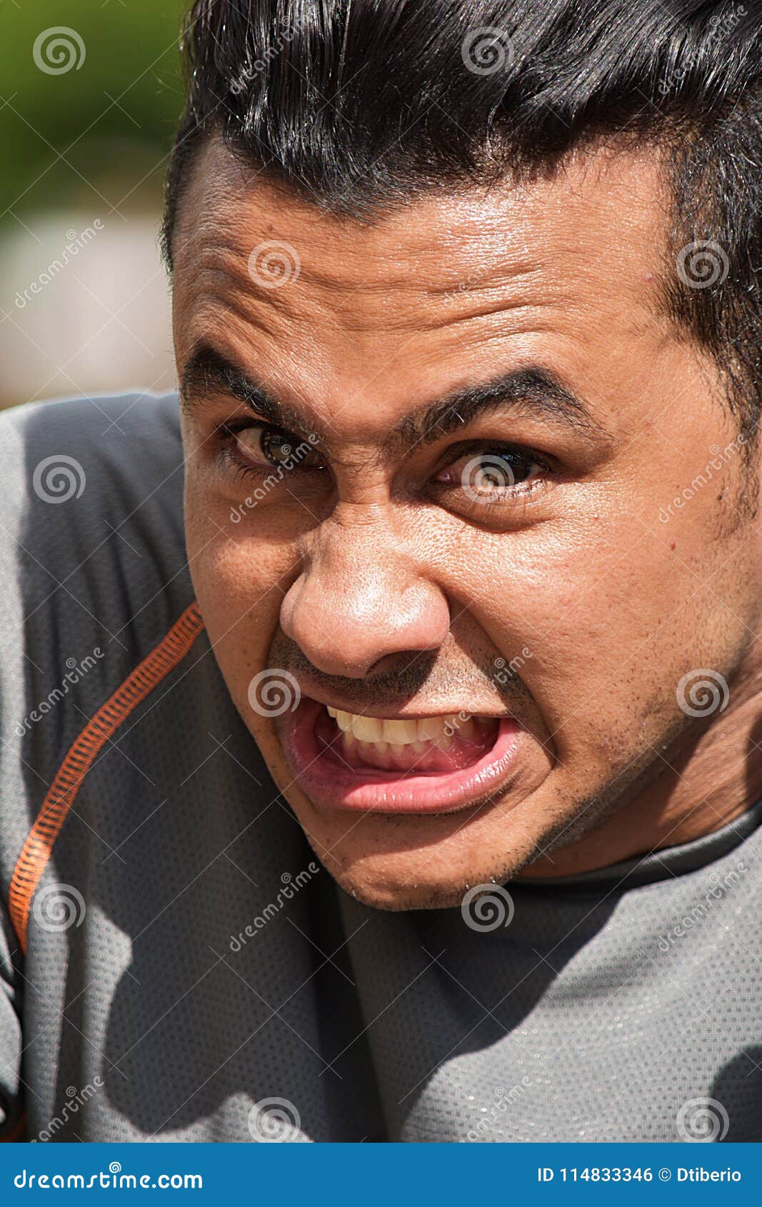 Stressful Athletic Man stock photo. Image of worry, stress - 114833346