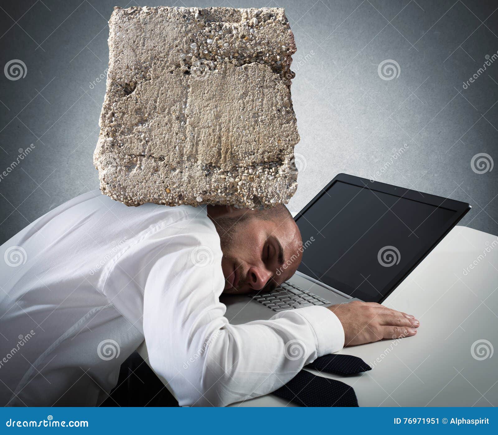 Stressful Businessman at Work Stock Image - Image of marketing, fatigue ...