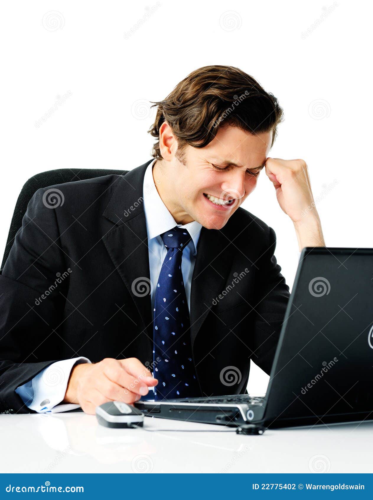 Stressful Man at the Office Stock Photo - Image of computer, corporate ...