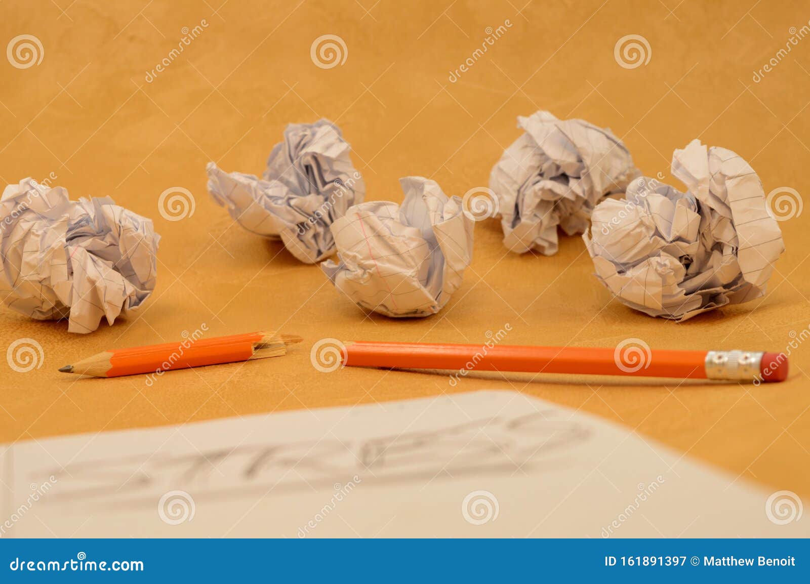 Stressful Writing Times stock image. Image of pencil - 161891397