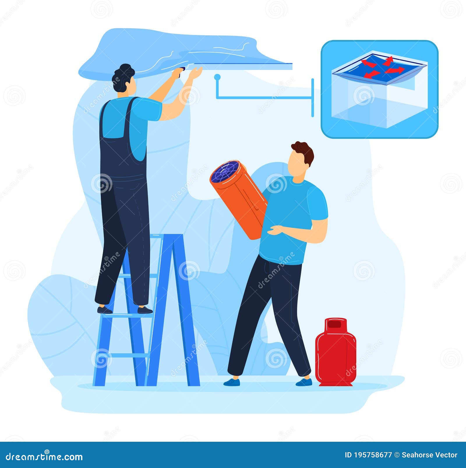 Stretch Ceiling Construction Illustration. Fixation Systems For Stretch ...