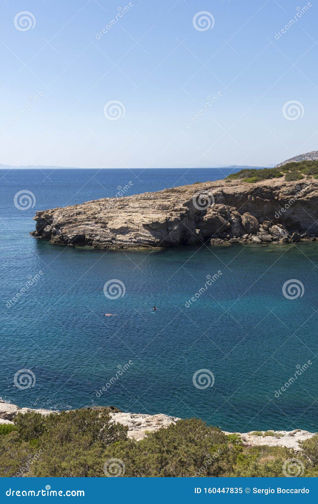 Stretch of Coast at Anavyssos Stock Image - Image of nature, overview ...