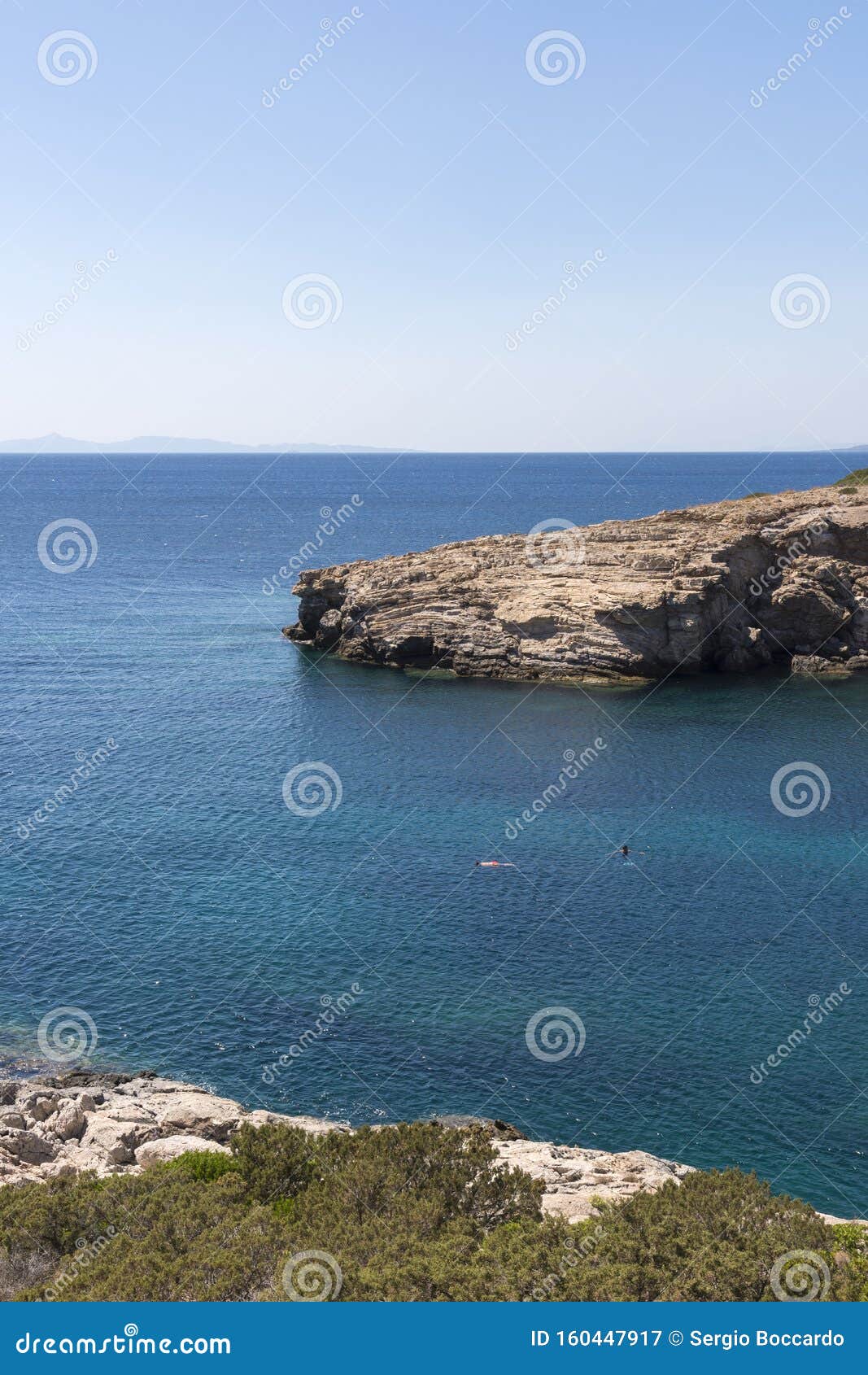 Stretch of Coast at Anavyssos Stock Image - Image of rock, transparent ...