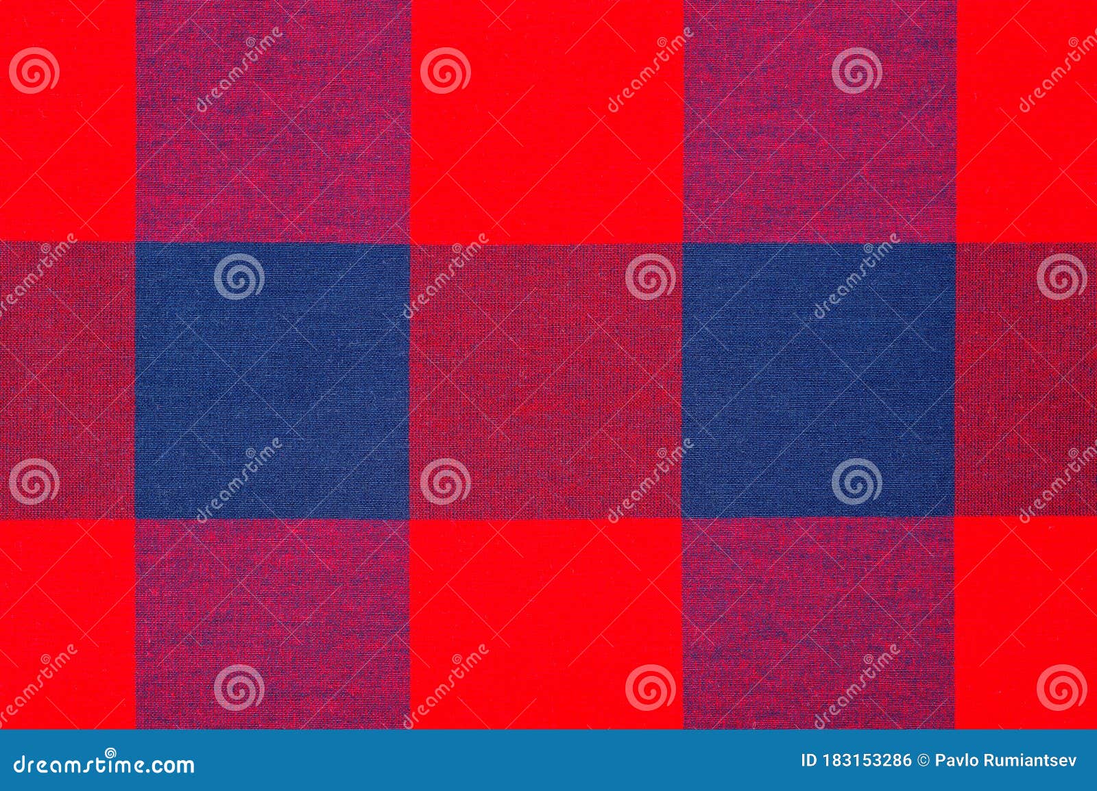 Stretch Cotton Fabric in a Red Check, Shirt Fabric Stock Photo - Image ...