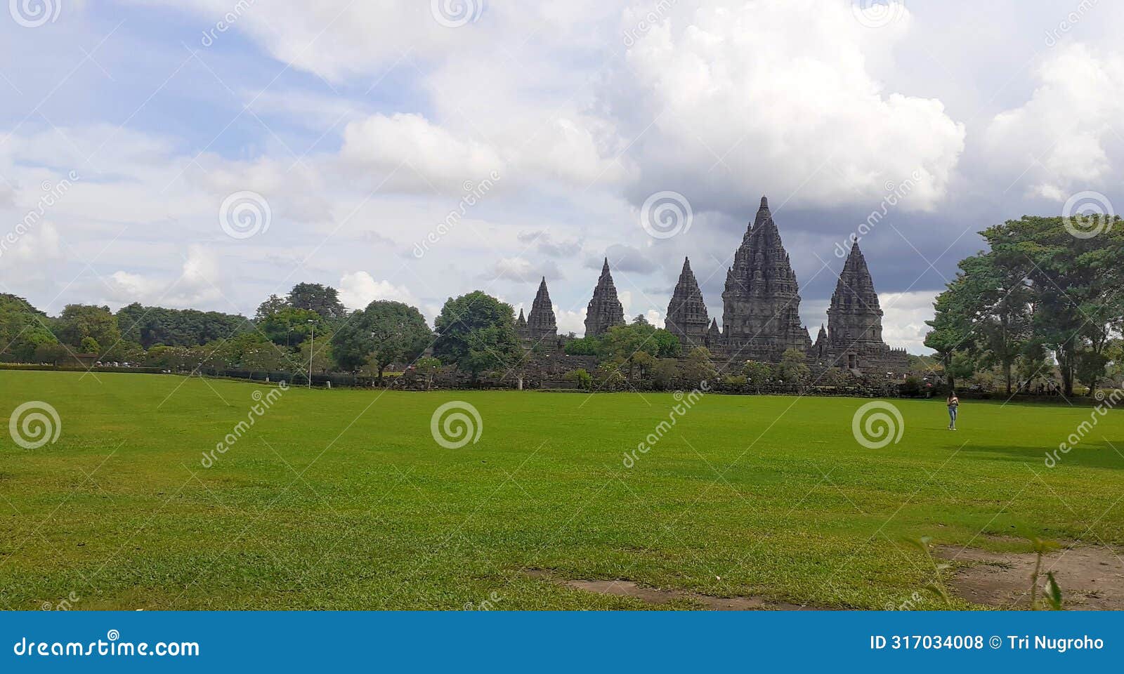 A Stretch of Green Grass with a Backdrop of the Temple Building Stock ...