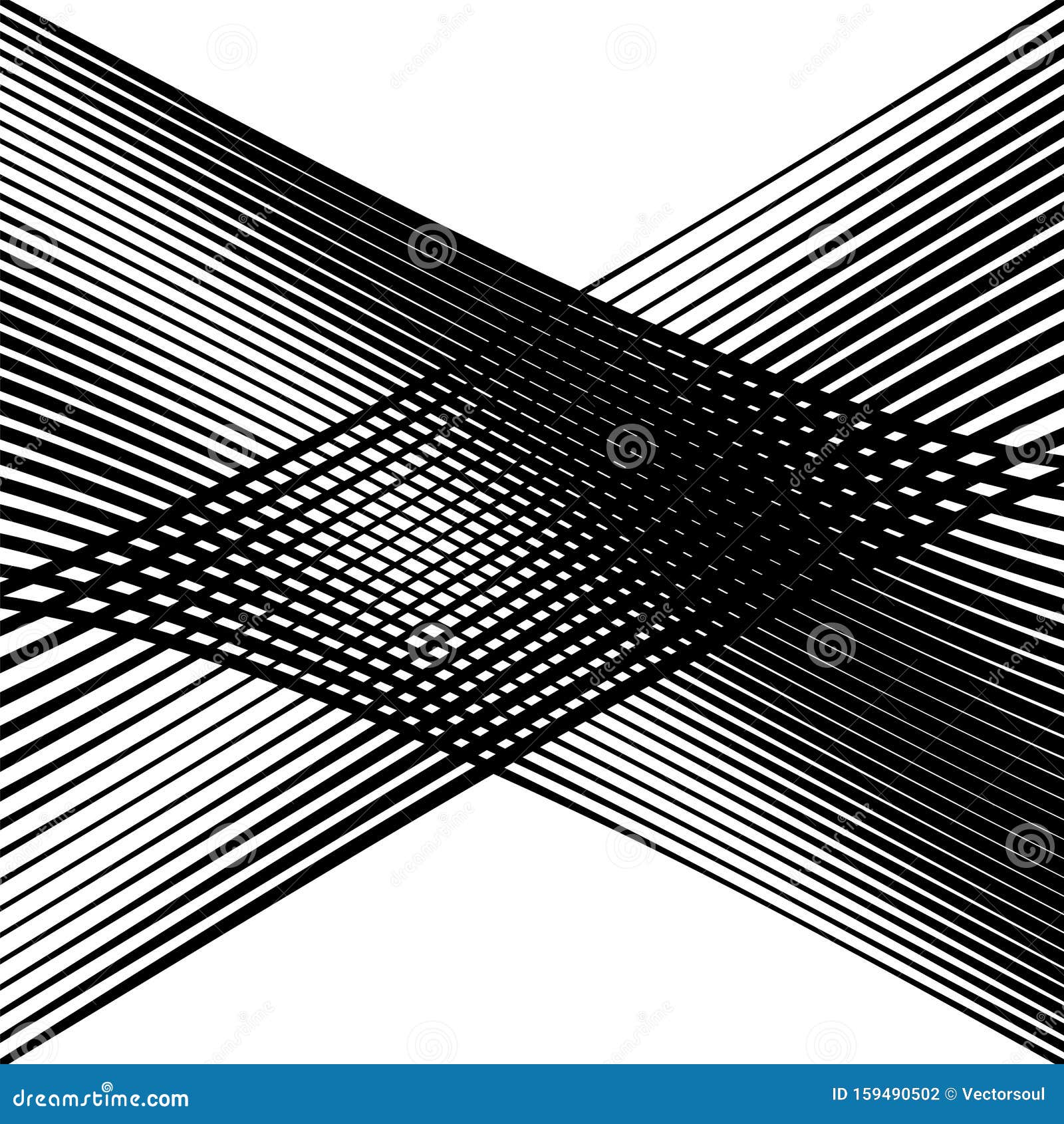 Stretch Grid, Mesh. Waving, Wavy Intersect Lines. Interlock, Tangle ...