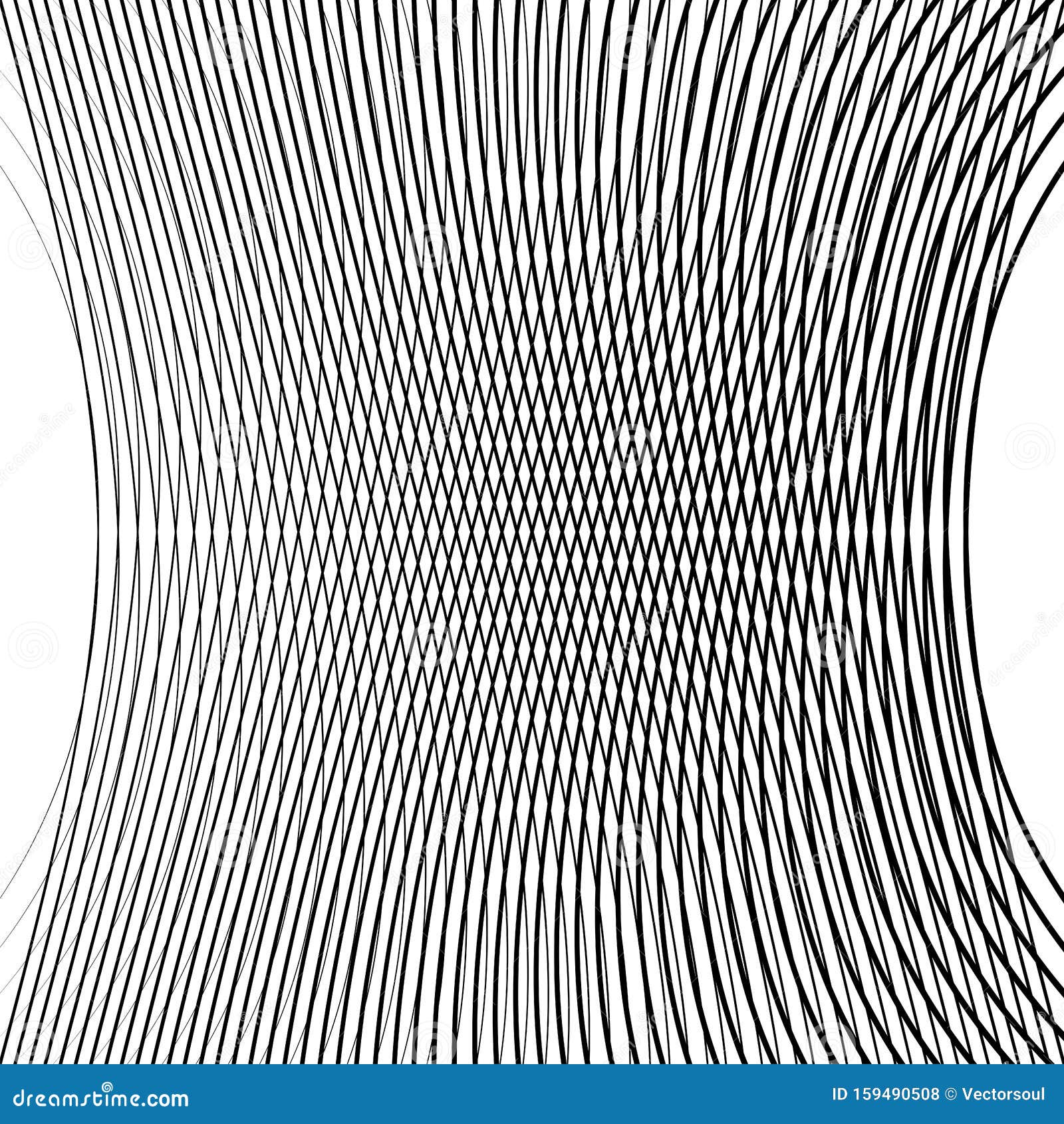 Stretch Grid, Mesh. Waving, Wavy Intersect Lines. Interlock, Tangle ...