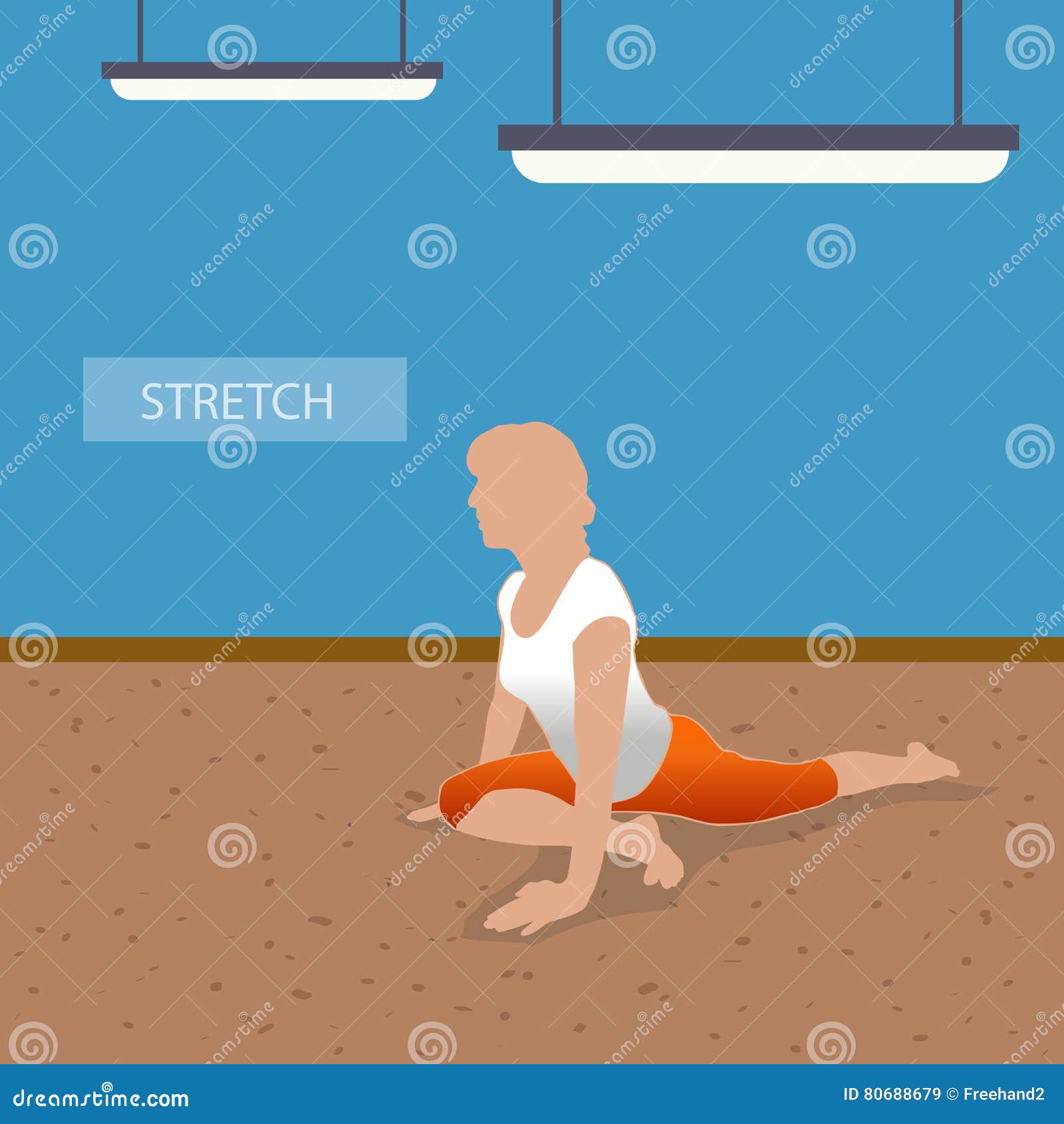 Stretch illustrations stock illustration. Illustration of flat - 80688679