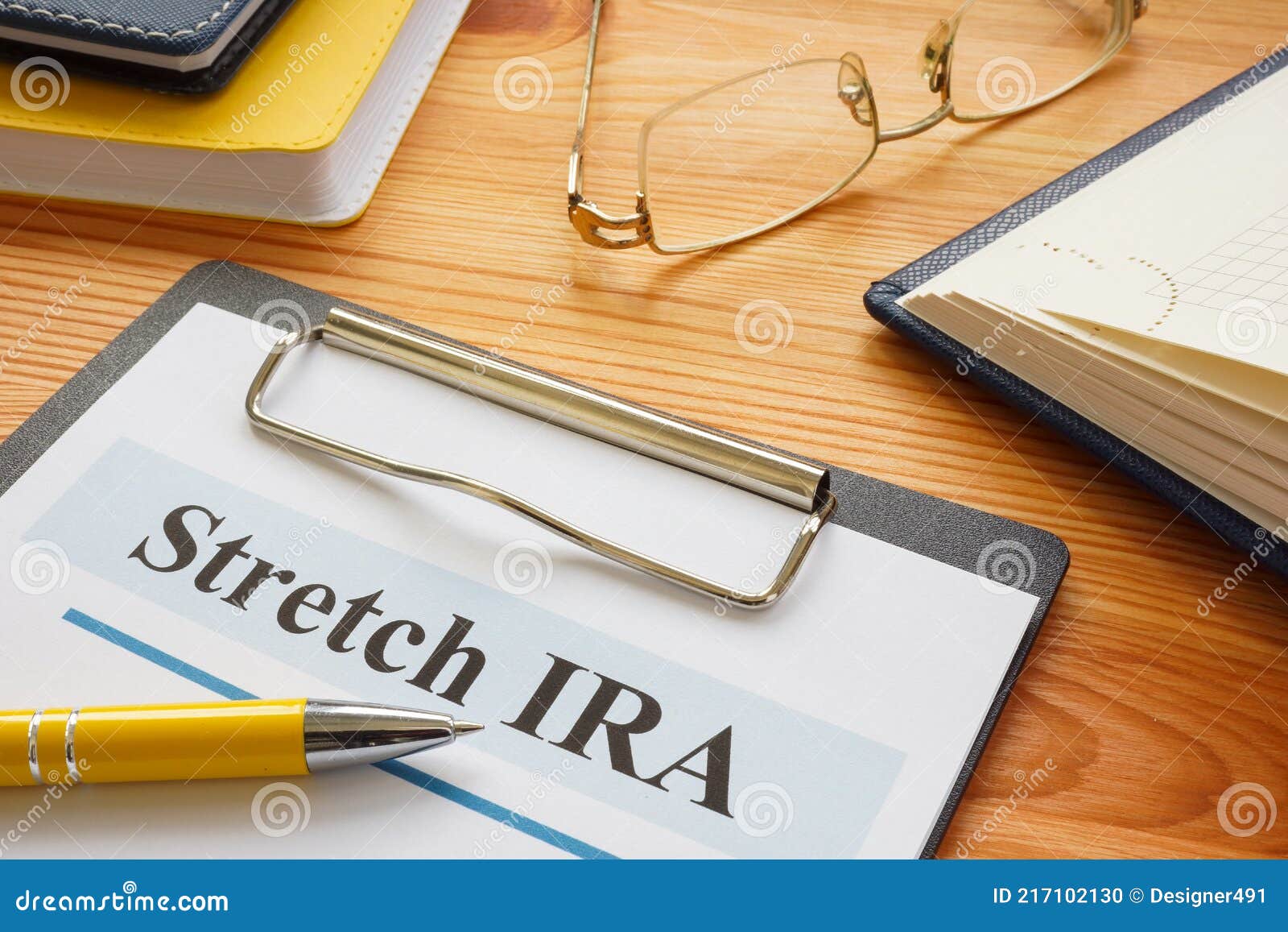 Stretch IRA Form with Pen in the Office. Stock Photo - Image of finance ...