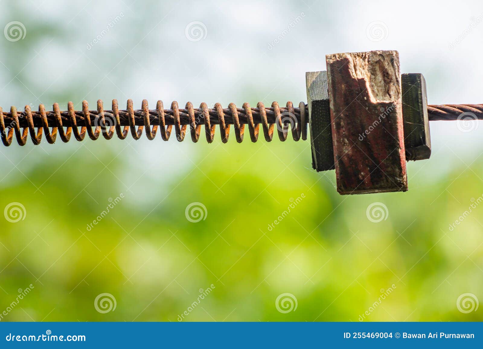 The Stretch of Iron Wire that Looks a Little Rusty Stock Photo - Image ...
