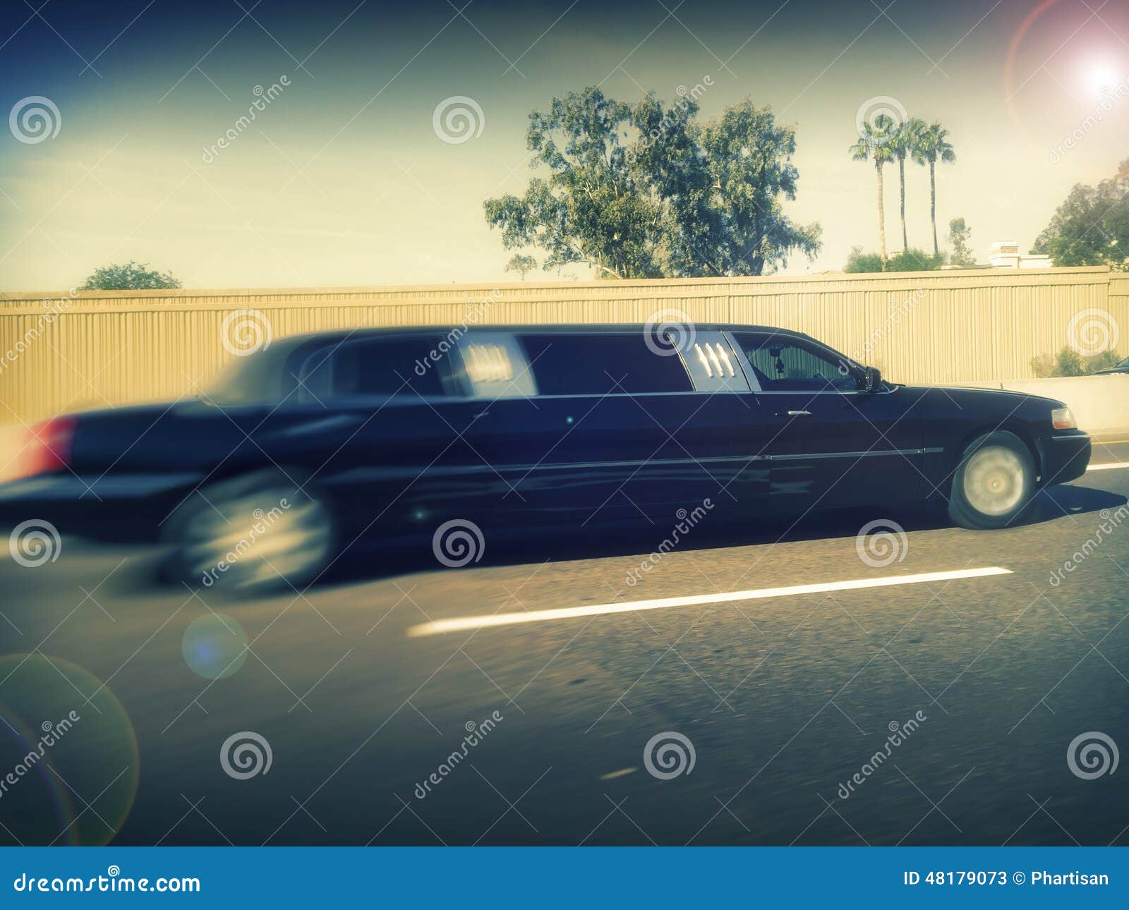 Stretch limo stock image. Image of luxury, angeles, blur - 48179073