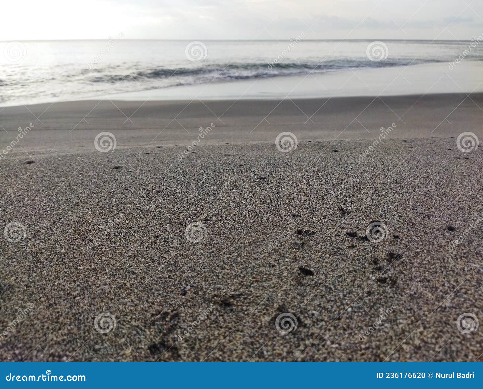 Stretch of Sand on the Beach in the Afternoon, Enjoy the Sunset and the ...