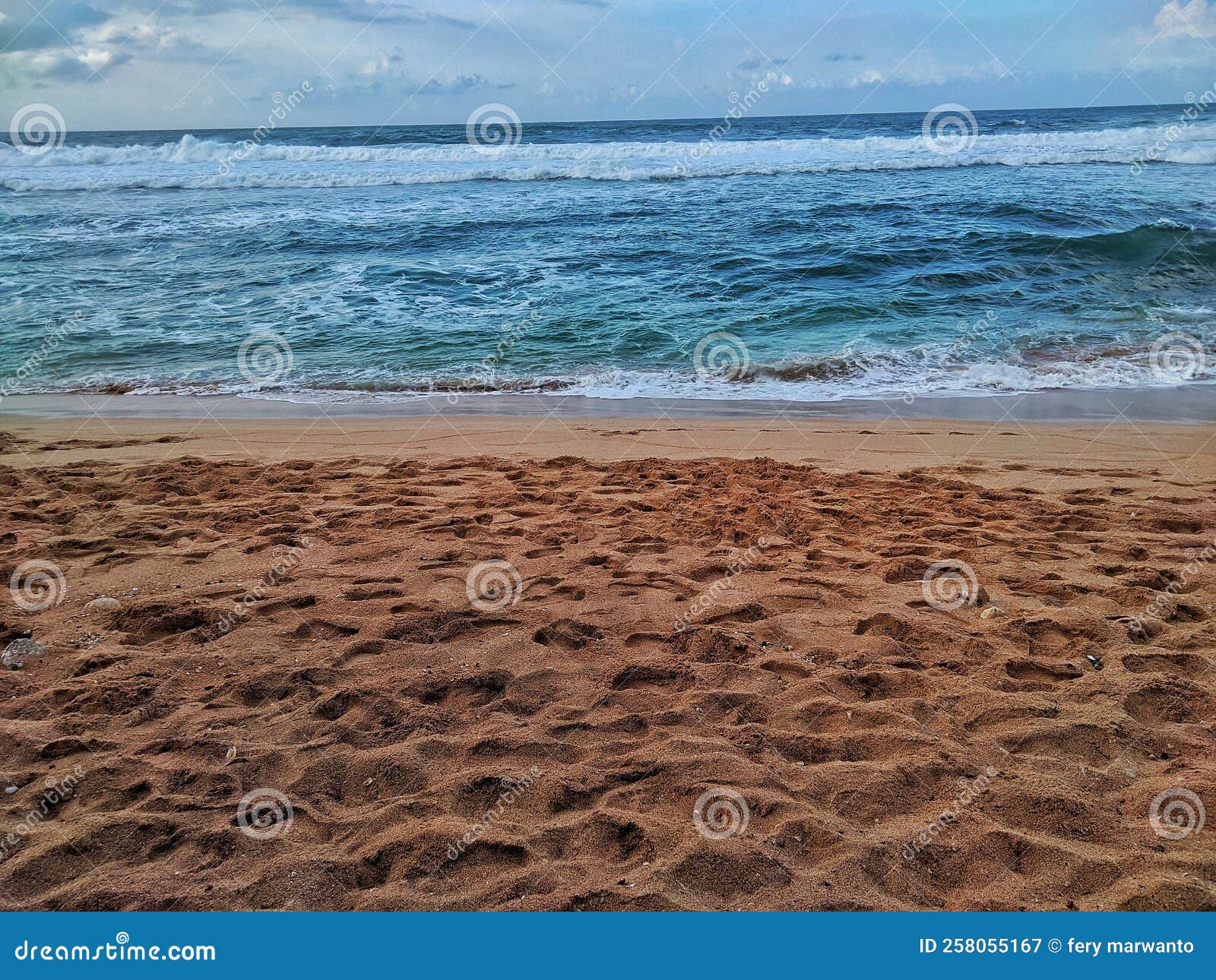 Stretch of Sand on the Beach Stock Image - Image of sand, shore: 258055167