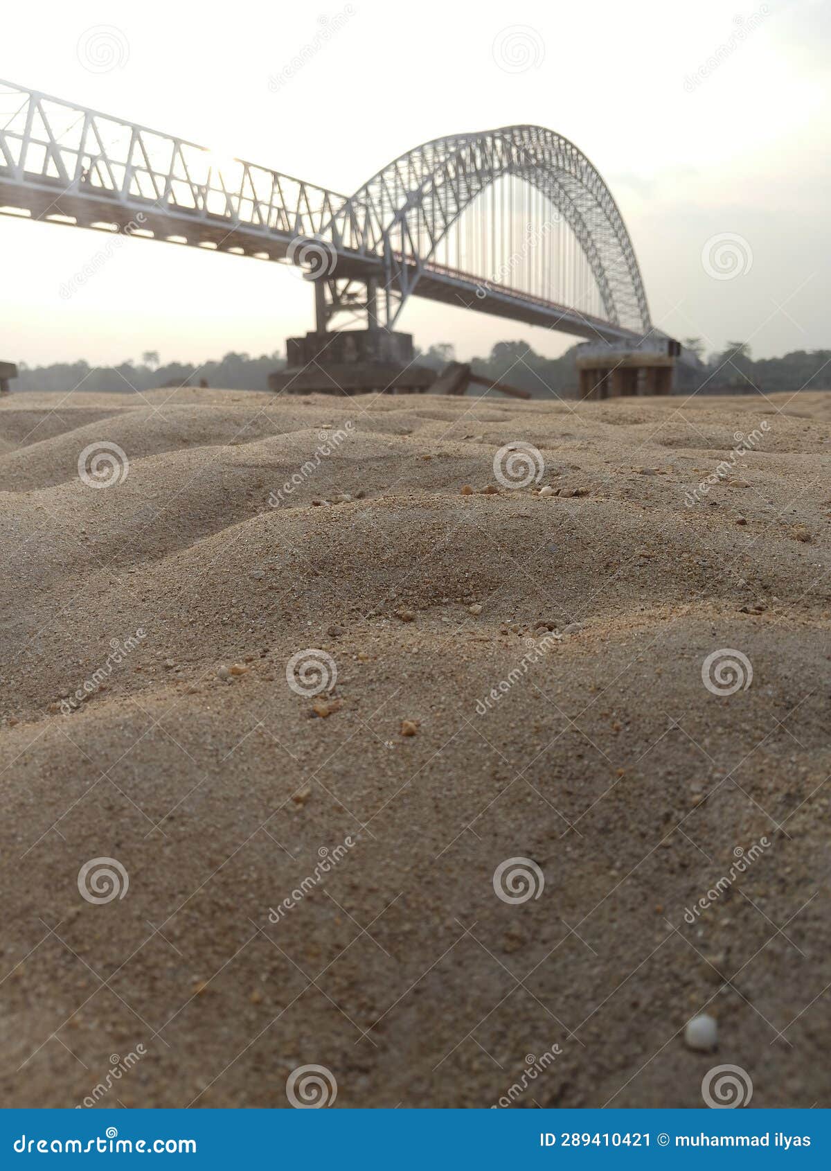 Stretch of Sand on the Coast of the River Under the Melawen Indonesia ...