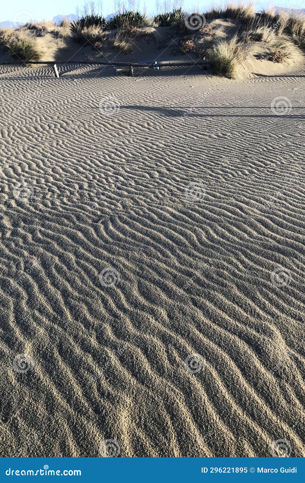 Stretch of Sand Smoothed by the Strong Wind Stock Image - Image of ...