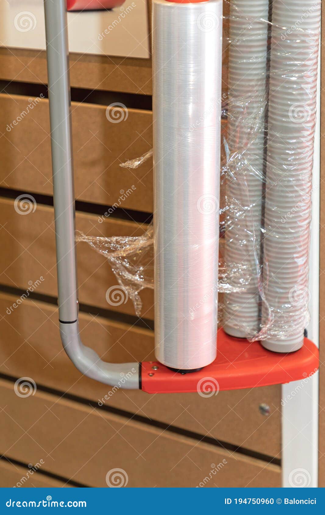 Stretch Wrap stock photo. Image of adhesive, rolls, wrap - 194750960