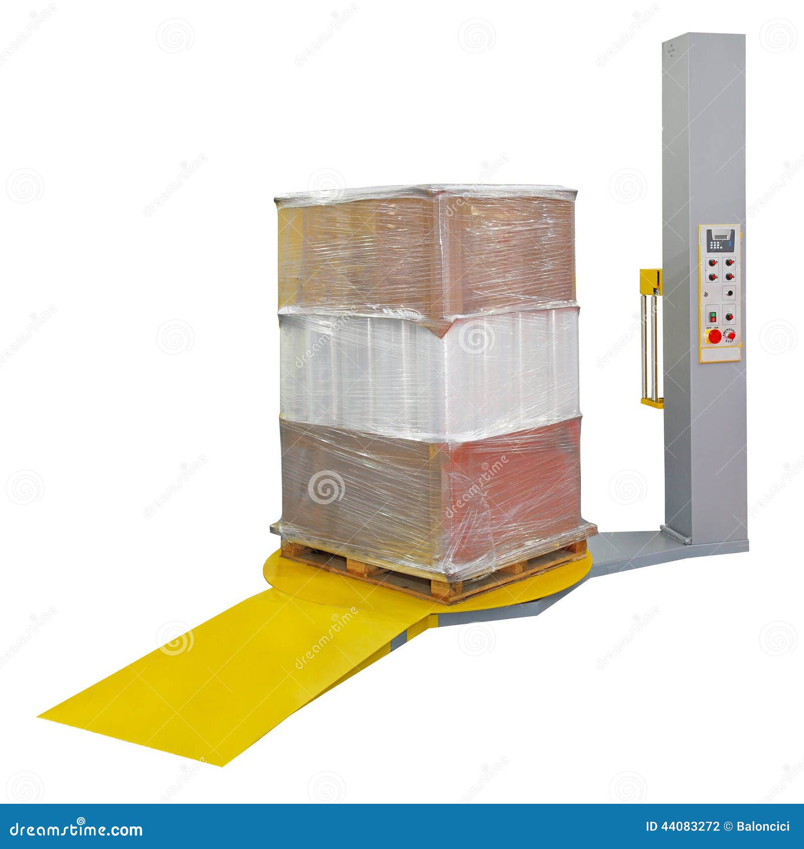 Stretch wrapping stock photo. Image of pallet, package - 44083272