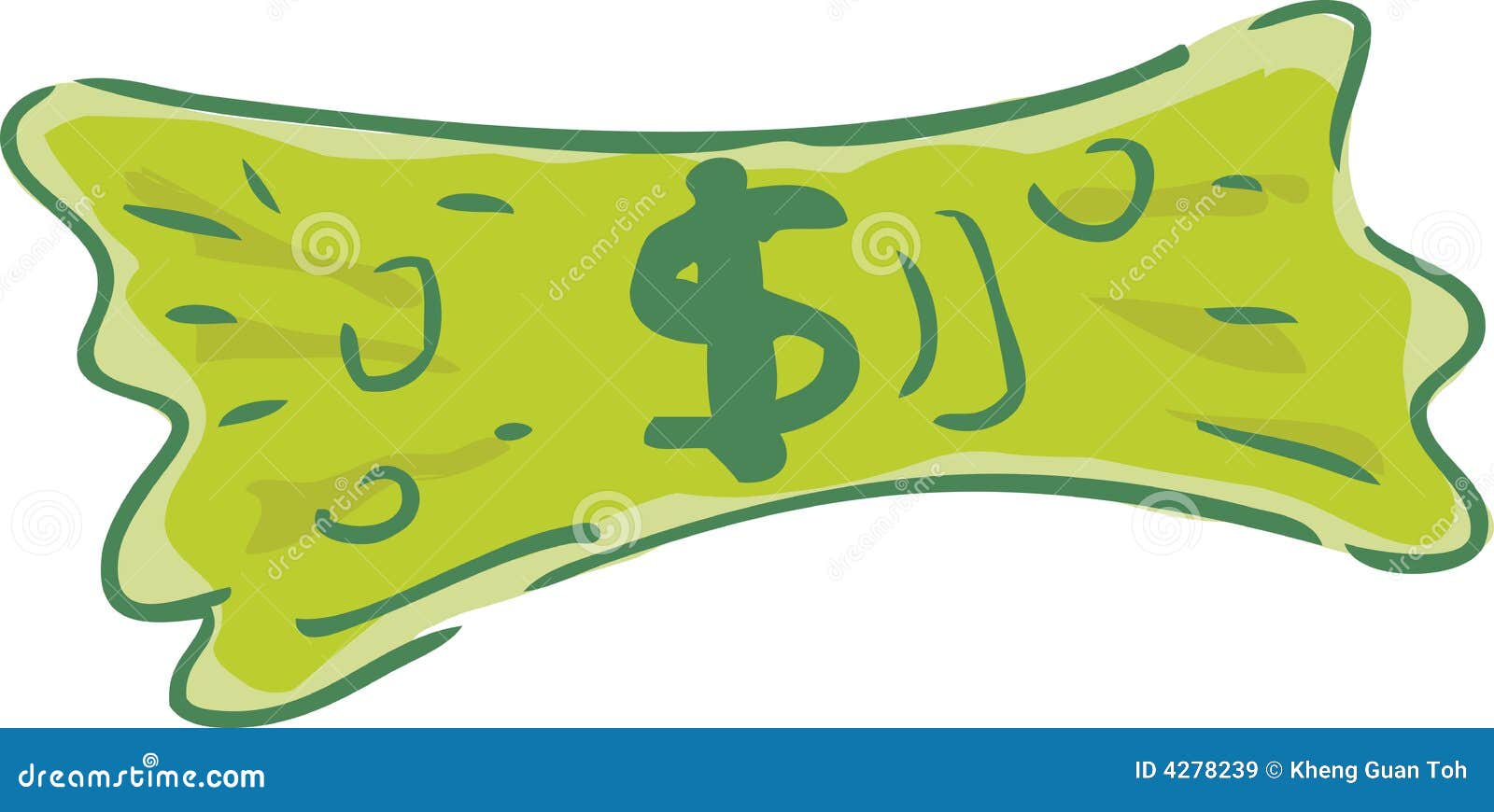 Stretched dollar stock vector. Illustration of spending - 4278239