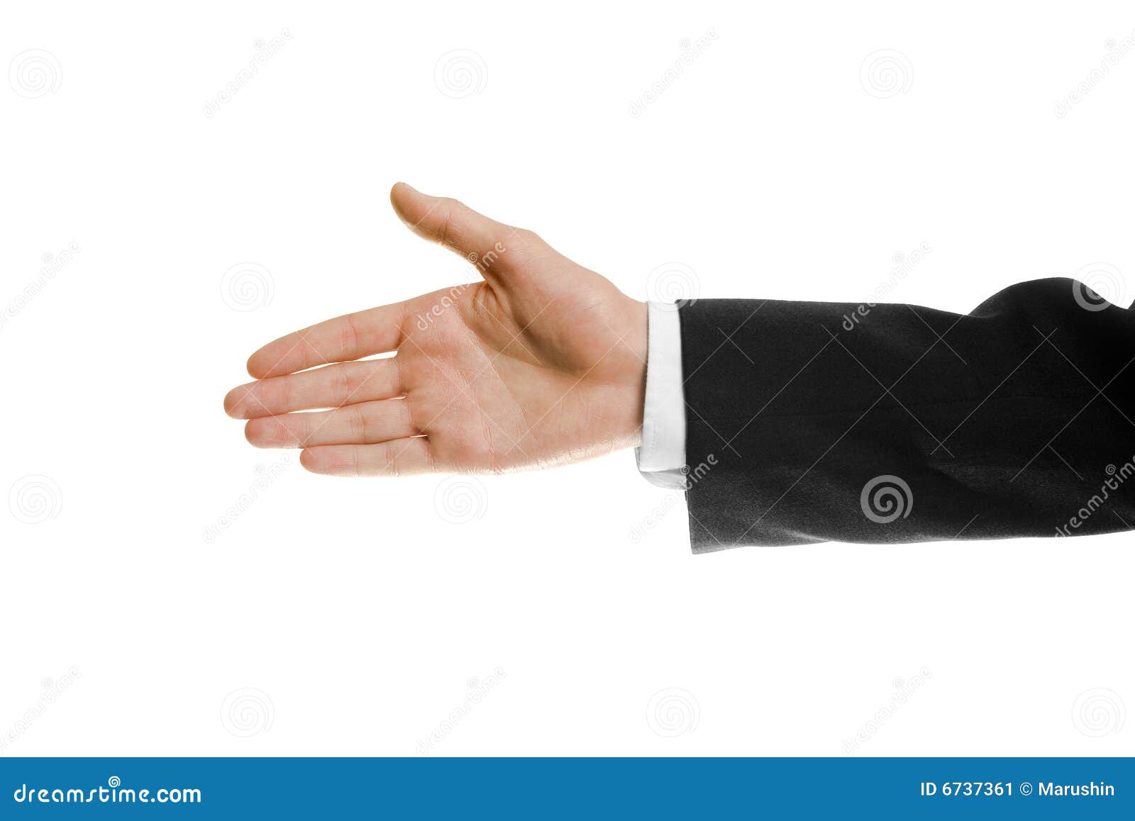 The Stretched Hand. Handshake Stock Image - Image of handclasp ...