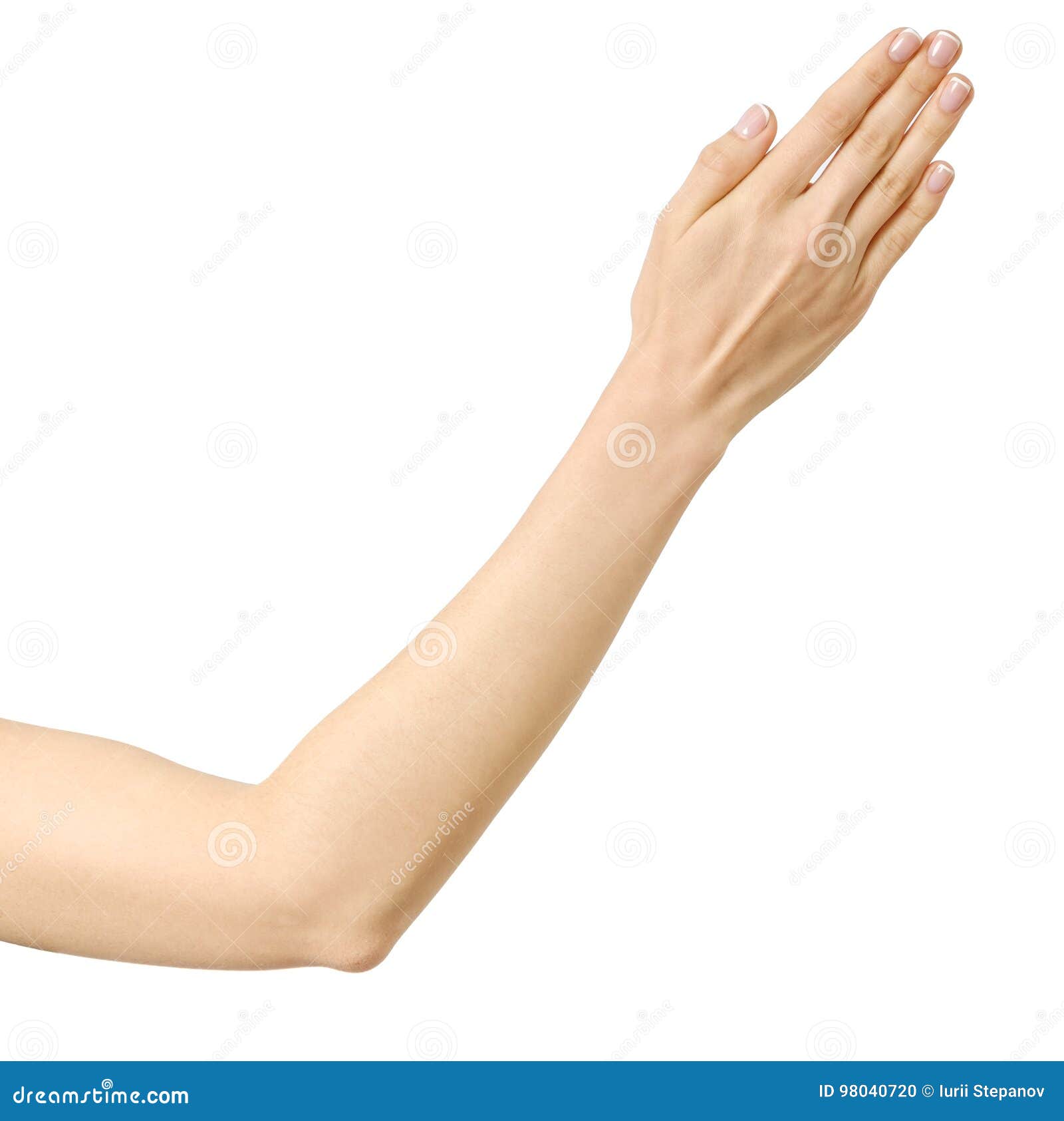 Stretched Hand of Woman Isolated Stock Photo - Image of concept, object ...