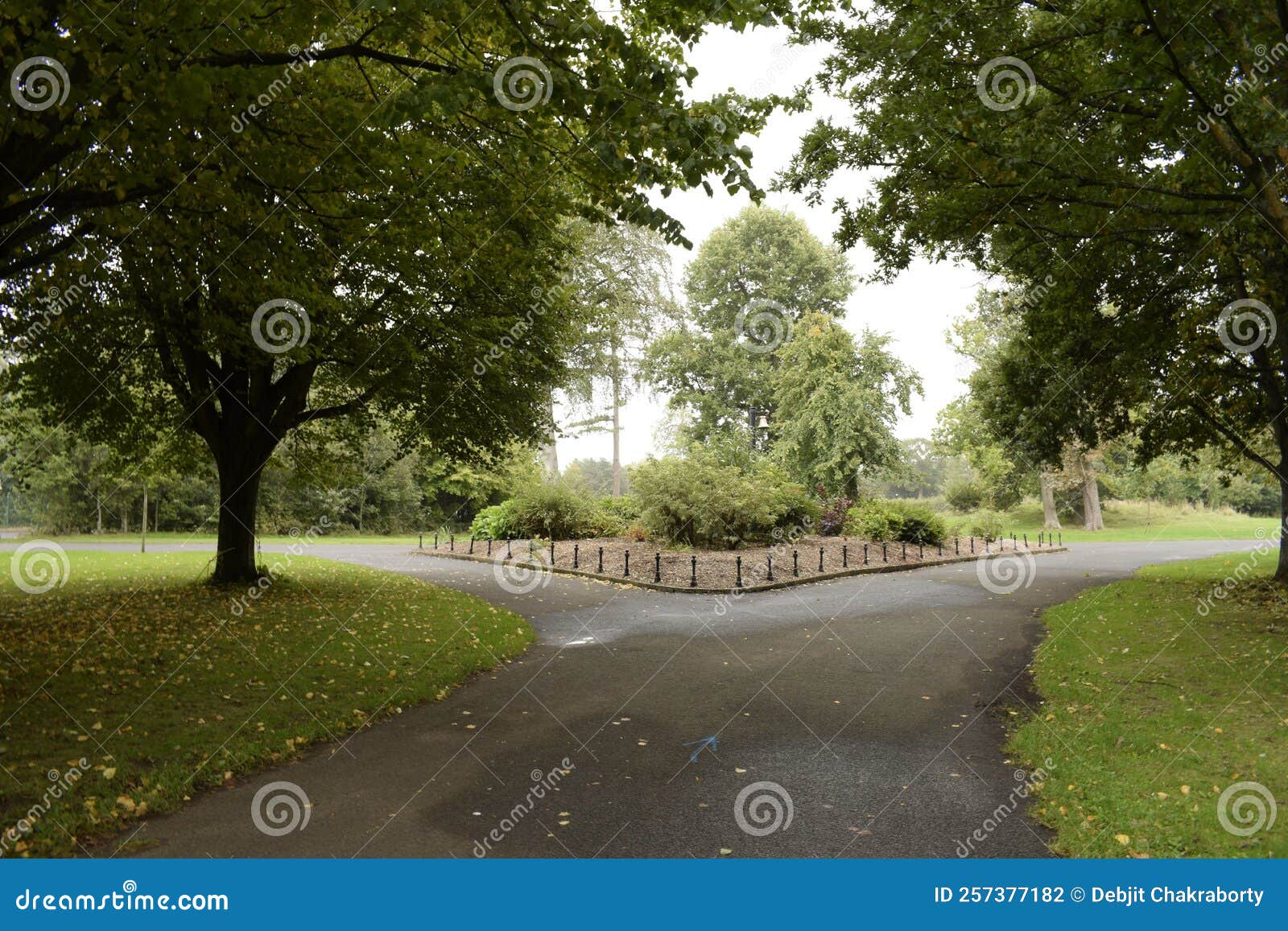 Stretched Path with Abundant Greenery Inside Ormeau Park Stock Photo ...