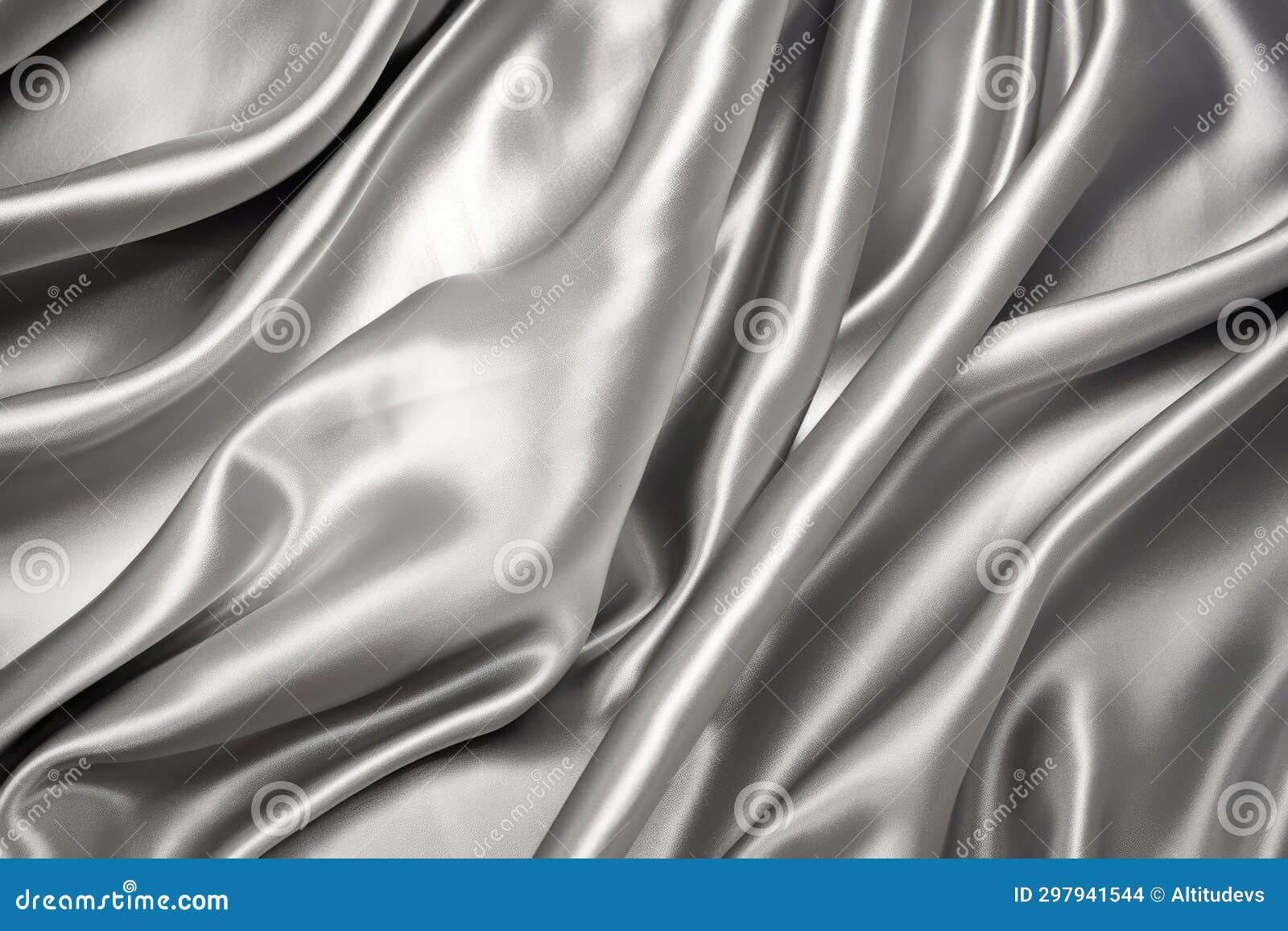 Stretched Silver Silk Sheet Showing Texture Stock Photo - Image of ...