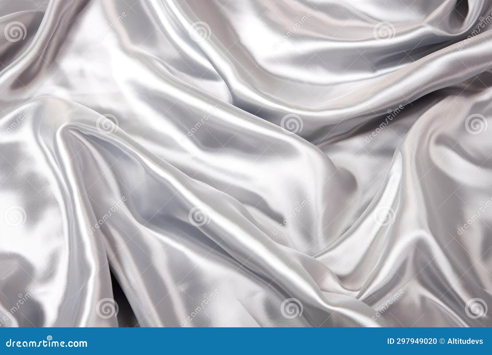 Stretched Silver Silk Sheet Showing Texture Stock Photo - Image of ...
