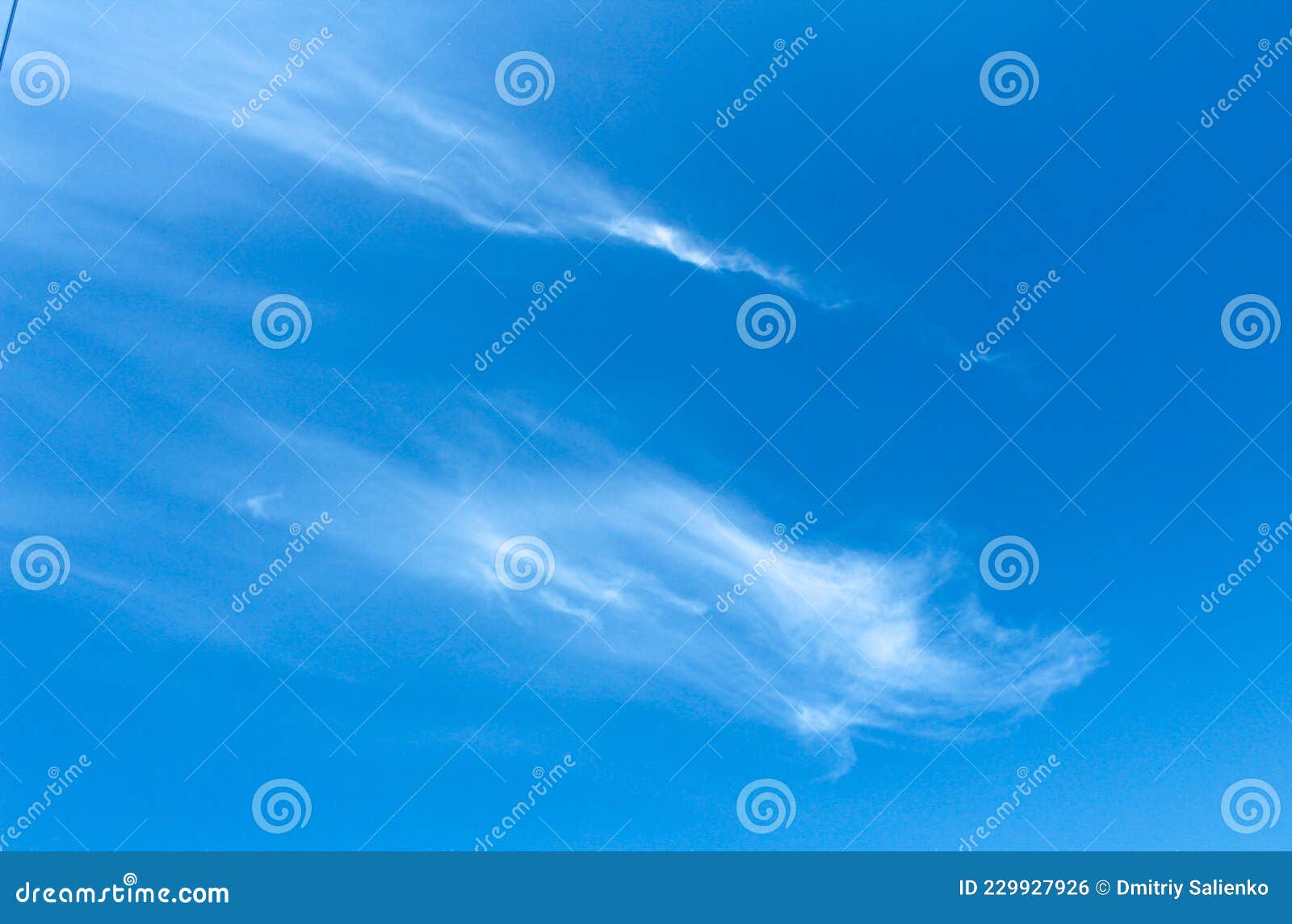 Stretched Threads of Clouds in the Sky Stock Photo - Image of azure ...