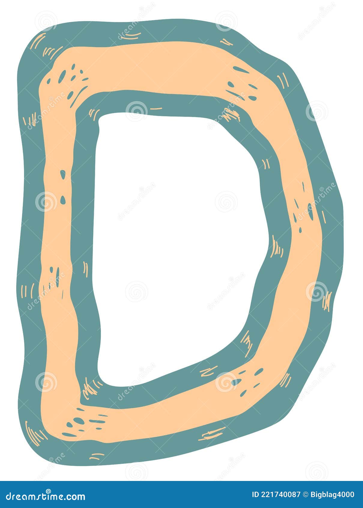 Stretched Vector Letter.Art Font. Stock Vector - Illustration of vector ...