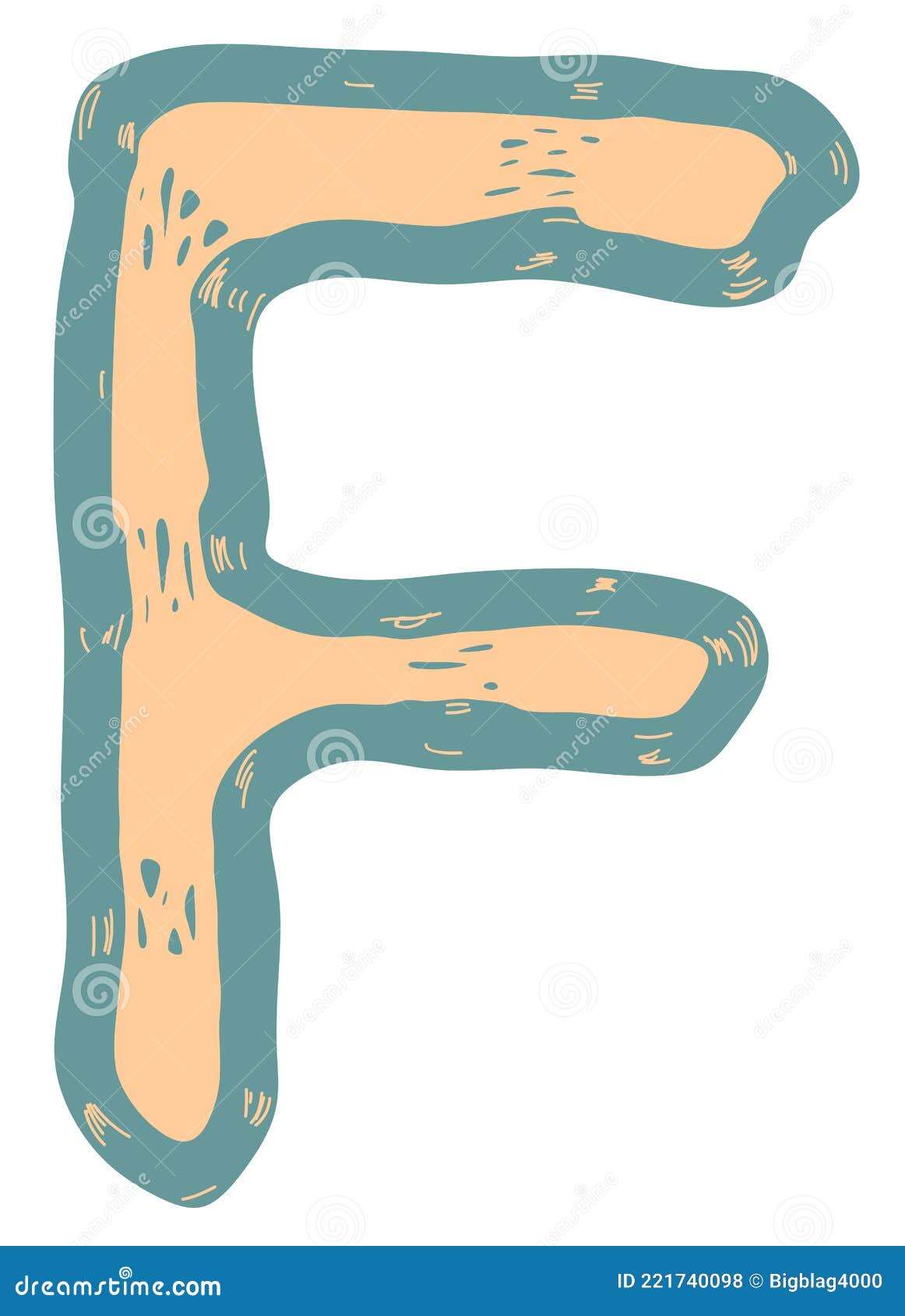 Stretched Vector Letter.Art Font. Stock Vector - Illustration of font ...
