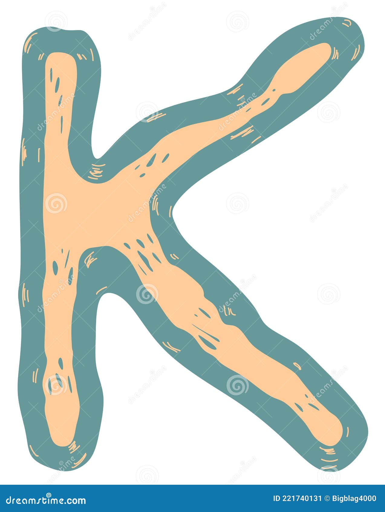 Stretched Vector Letter.Art Font. Stock Vector - Illustration of font ...