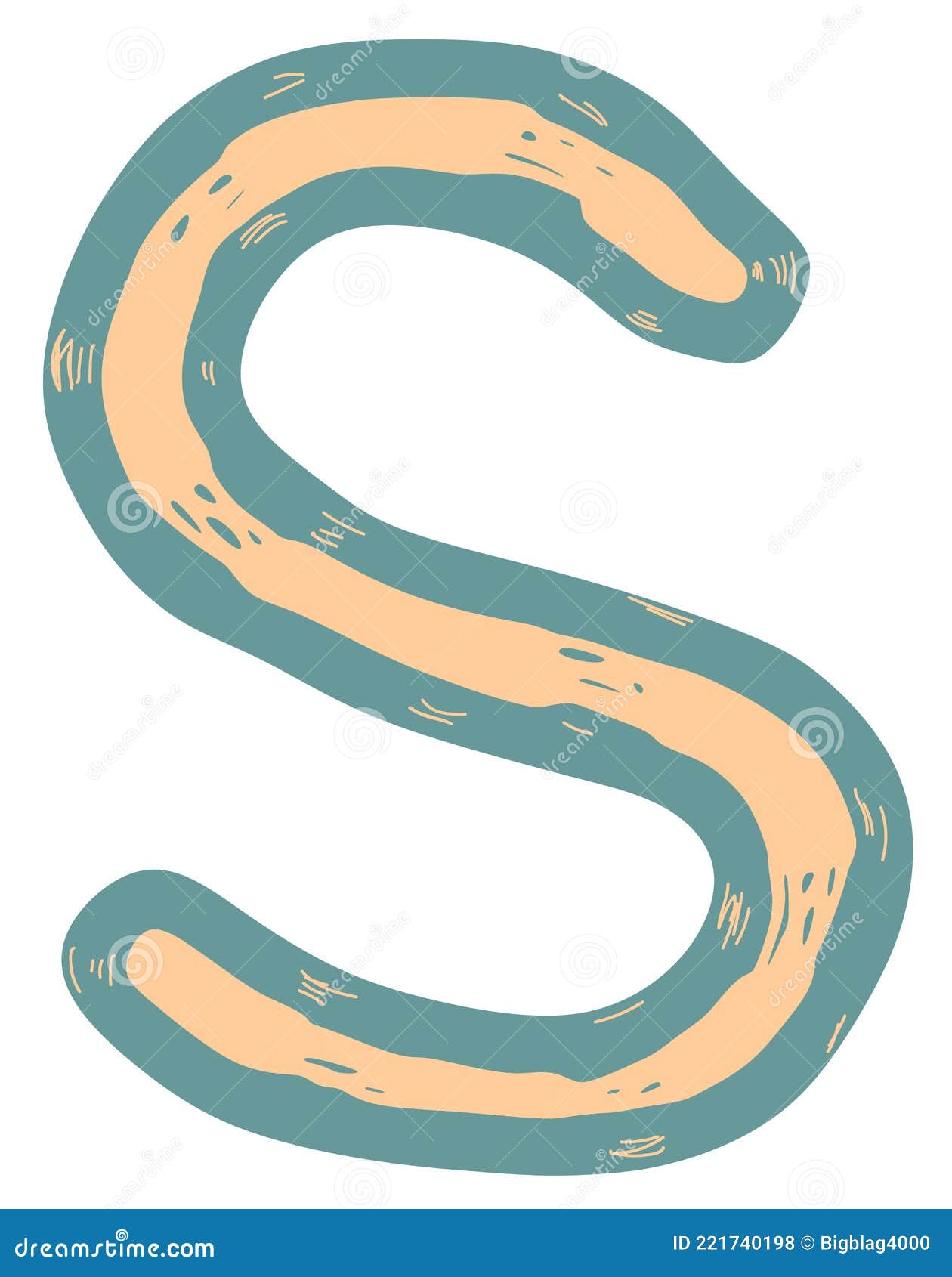 Stretched Vector Letter.Art Font. Stock Vector - Illustration of ...