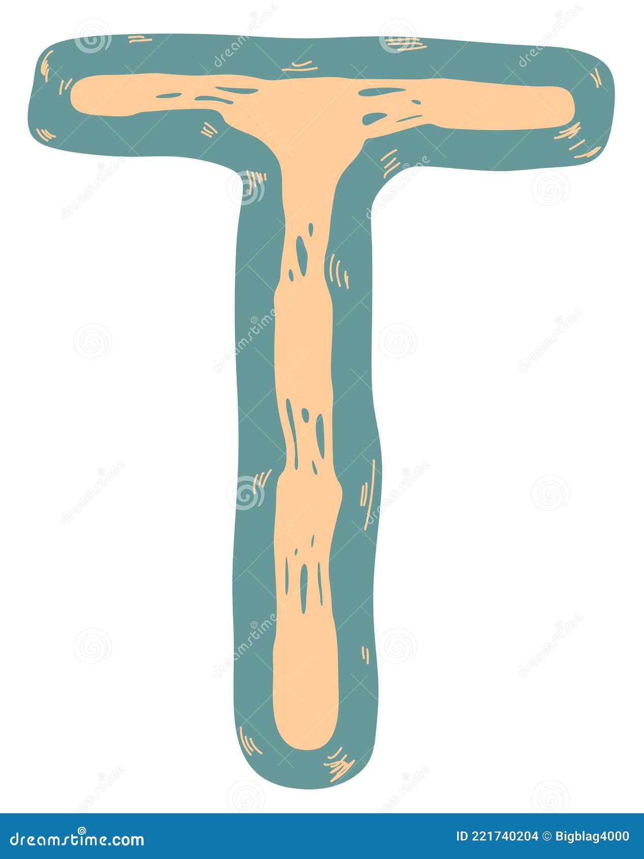 Stretched Vector Letter.Art Font. Stock Vector - Illustration of ...