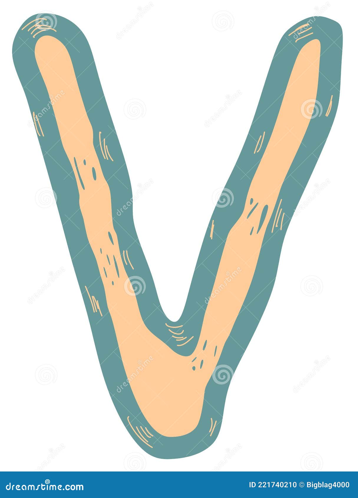 Stretched Vector Letter.Art Font. Stock Vector - Illustration of ...