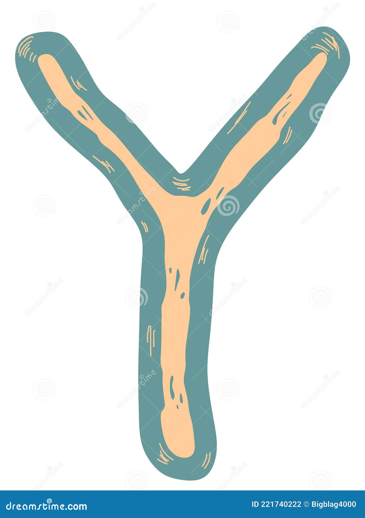 Stretched Vector Letter.Art Font. Stock Vector - Illustration of ...