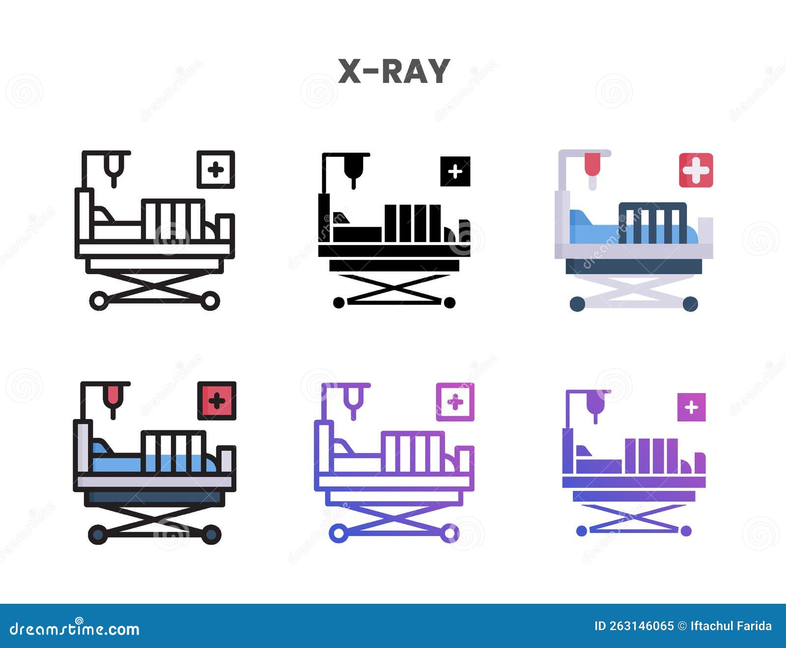 Stretcher Icons Set with Different Styles. Stock Vector - Illustration ...